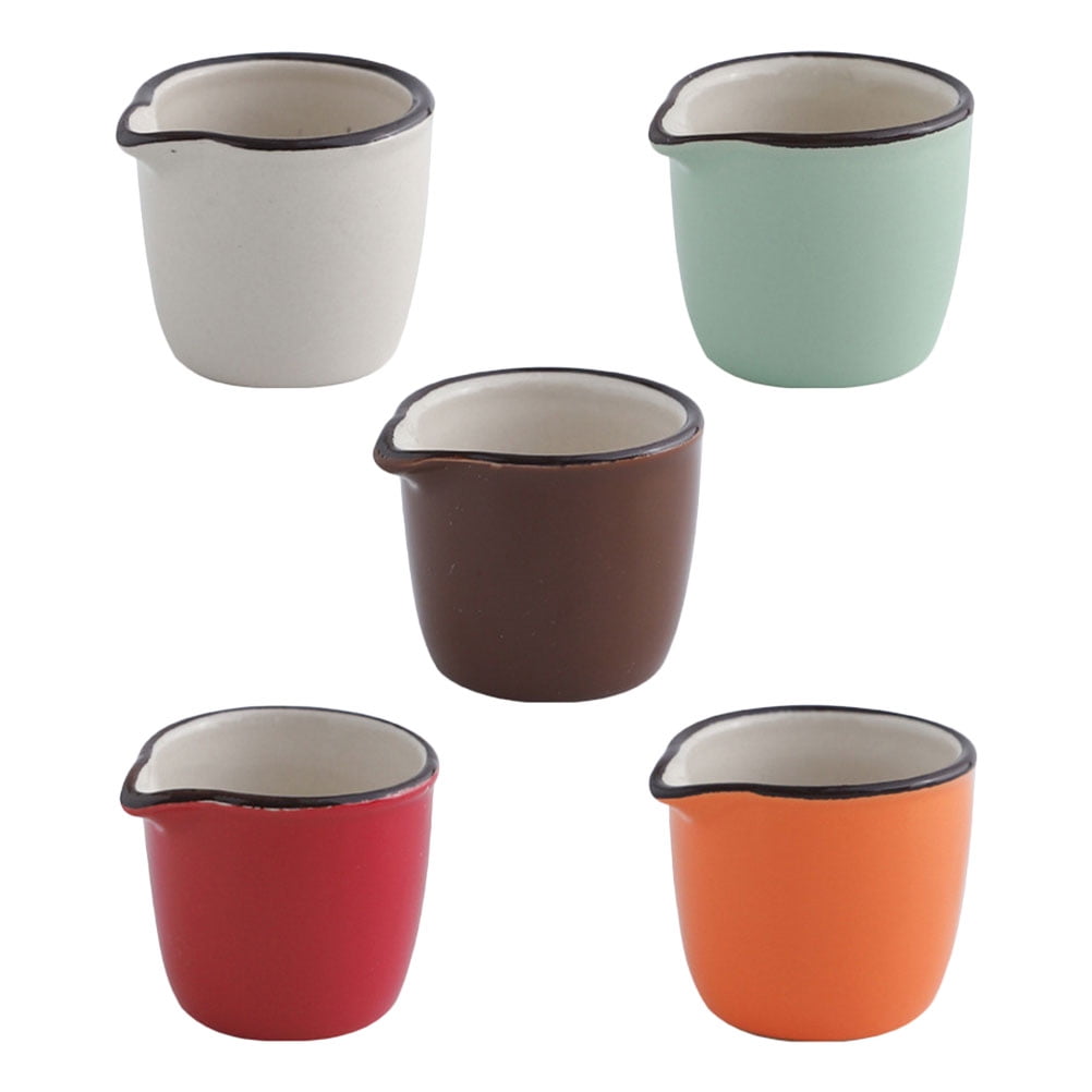 MEIBUTYUP 5pcs Assorted Color Ceramic Dipping Bowls Retro Style Small ...