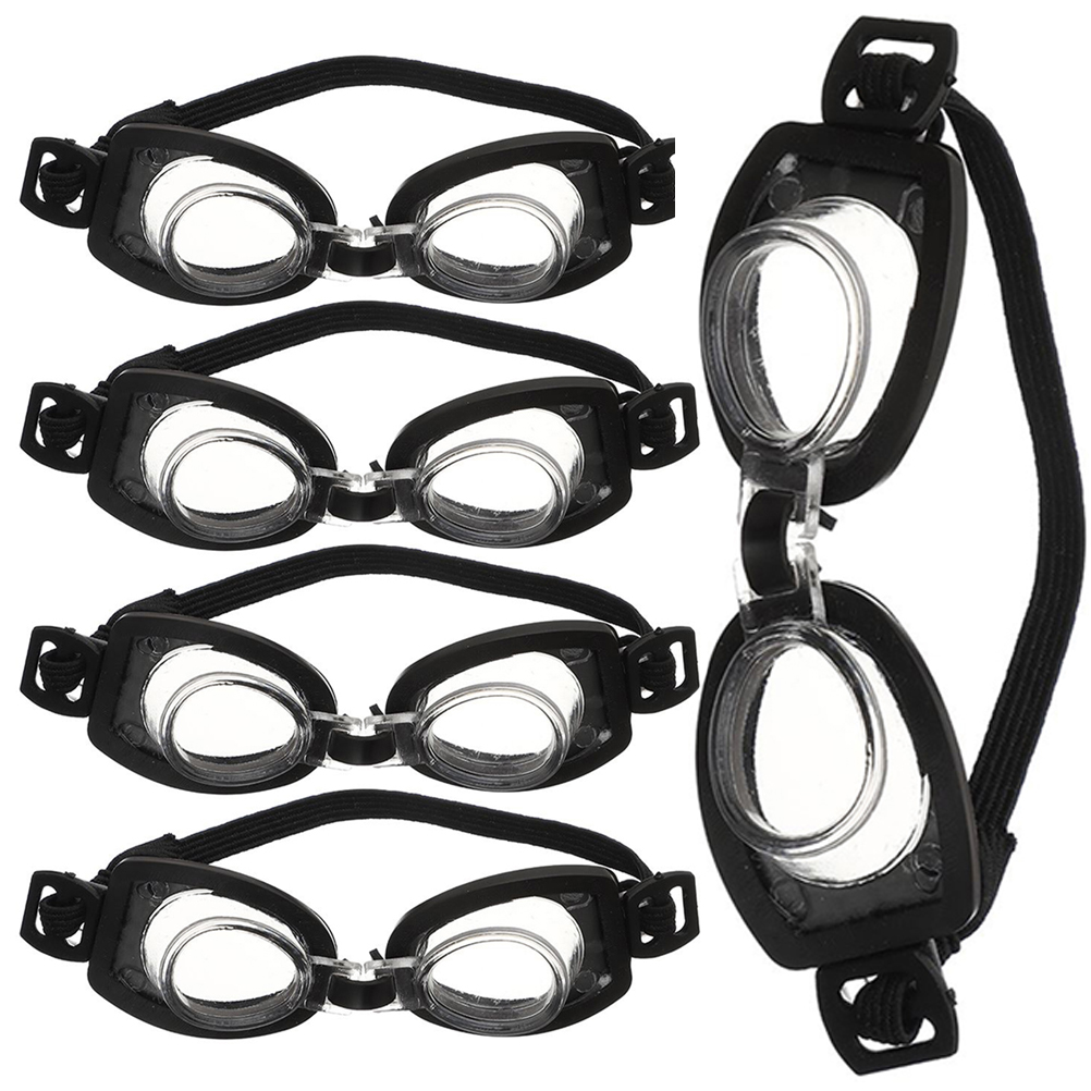 OUNONA Miniature Goggles Mini Eyeglasses Black Plastic 5pcs Dress Up ...