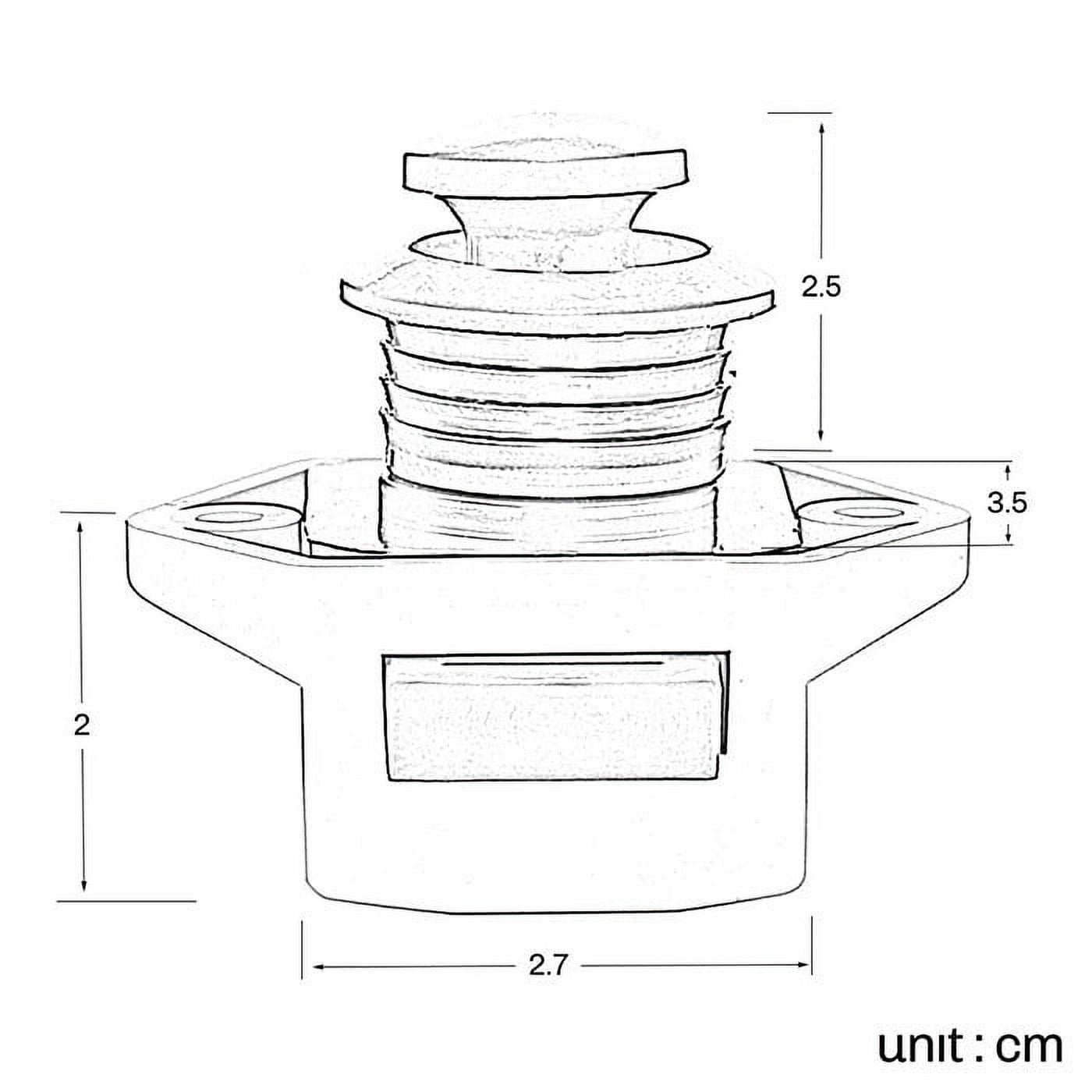 5 Pcs Mini Brown Push Button Catch Drawer Cupboard Door Knob Lock ...