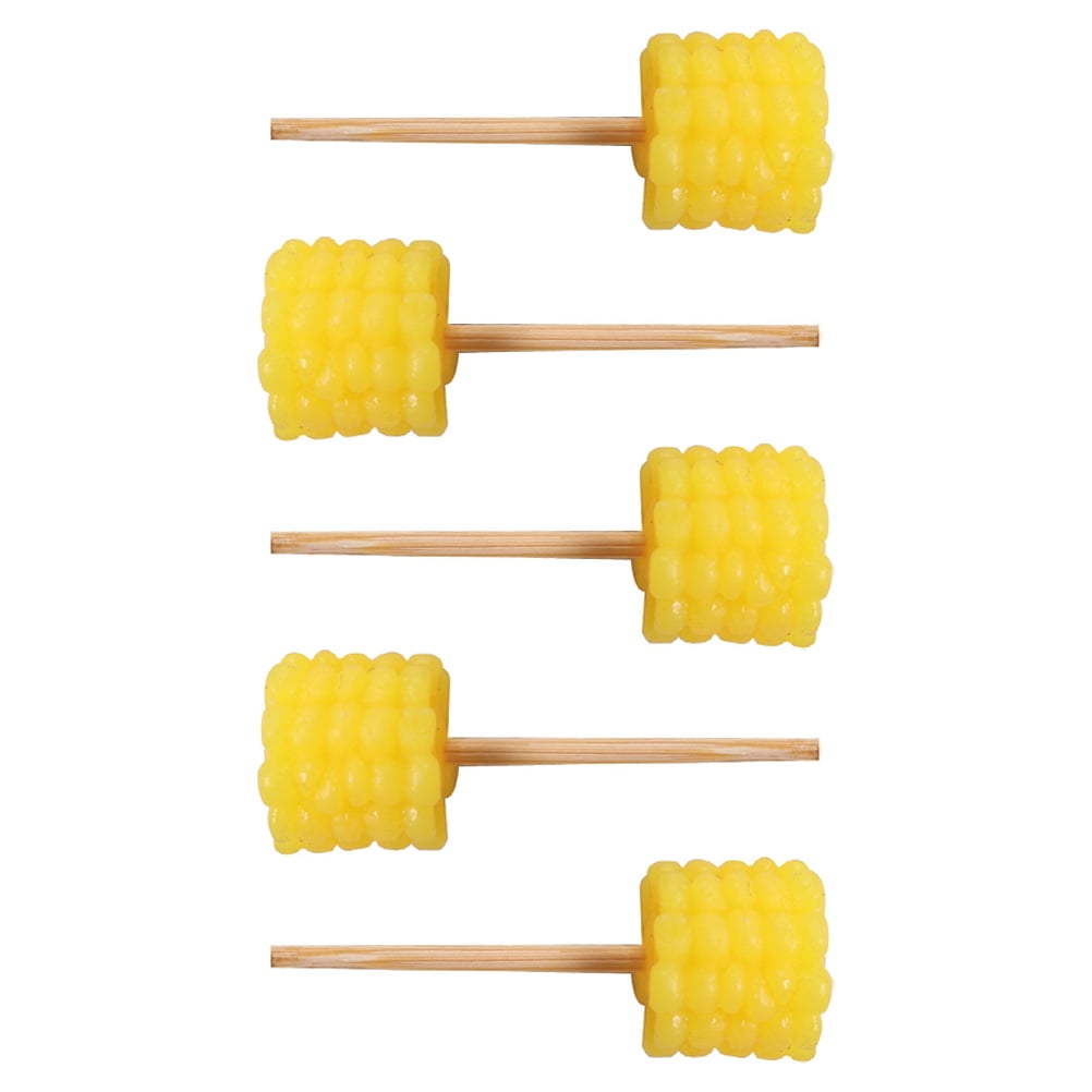 Yellow Synthetic Fake Corn Decorations for Kids with Lifelike Details 5 ...