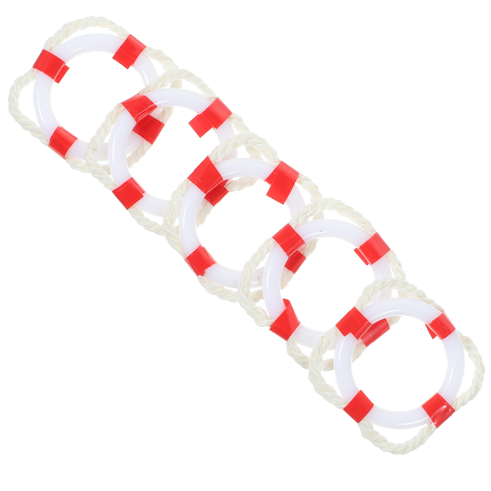 5 Pcs Mini Life Buoy Swimming Pool Nautical Life Rings Home Ornament ...