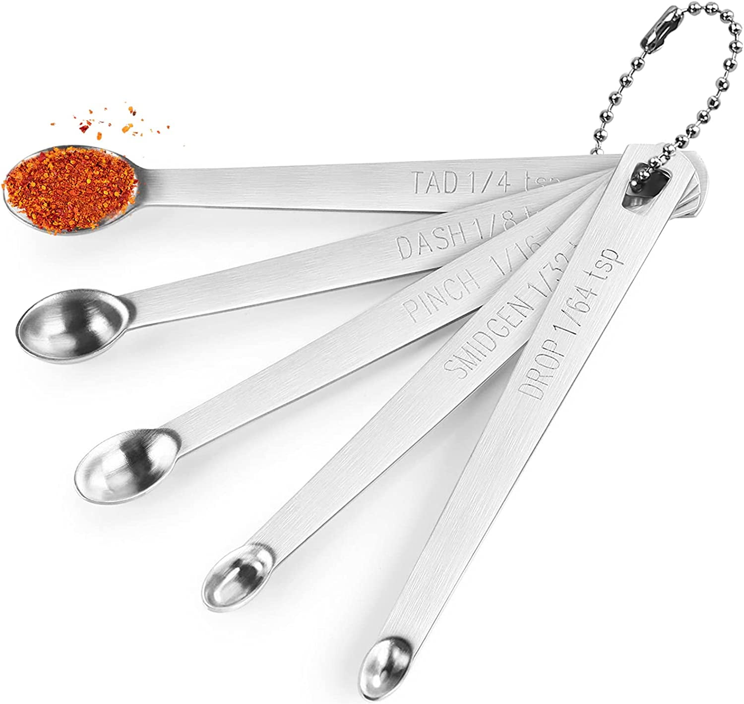 5 Pcs Mini Measuring Spoons Set, Stainless Steel Small Measuring Spoons ...