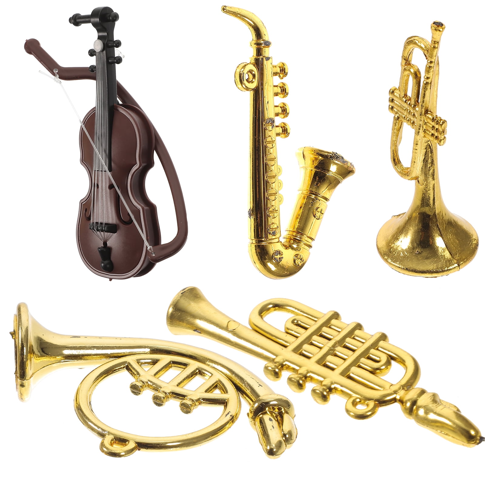 5 Pcs Mini Musical Instrument Model Miniature for Kids Dollhouse Toys ...