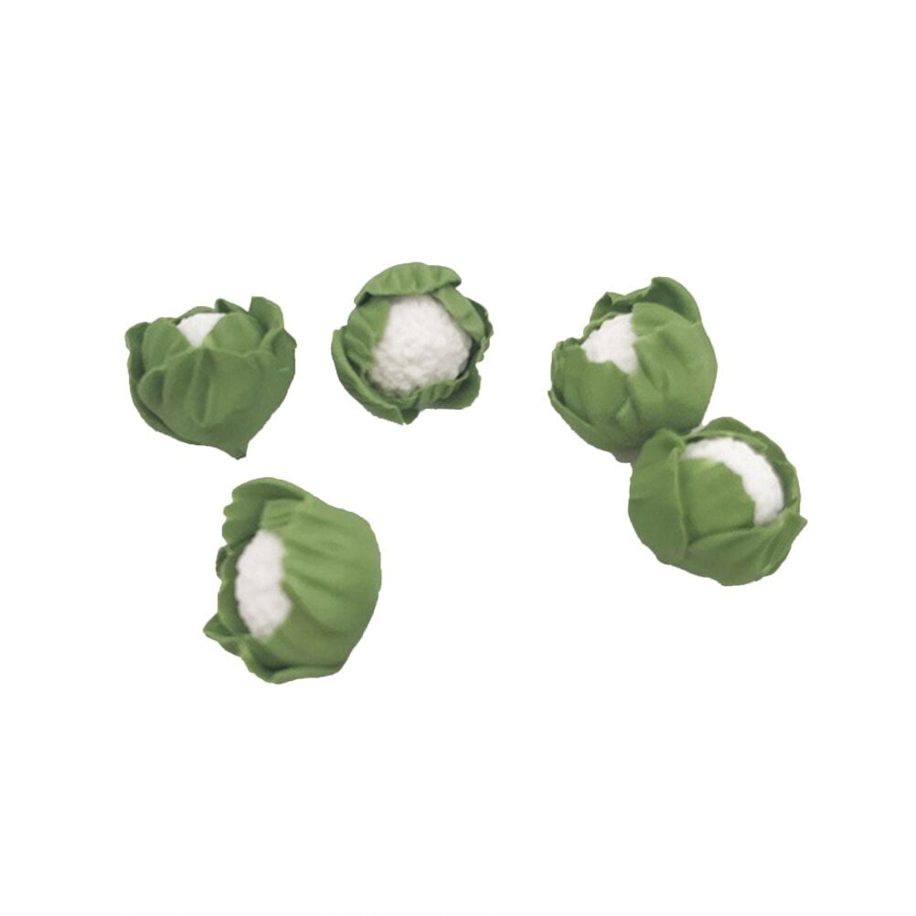 5 Pcs Miniatures Cauliflower Mini Realistic Chinese Cabbage Clay ...