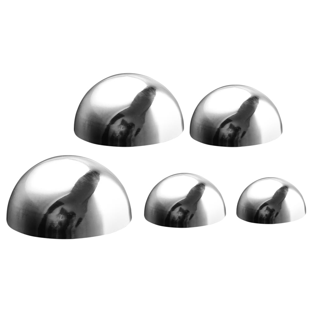 5 Pcs Mirror Surface Half Ball Reflective Half Ball Stainless Steel ...