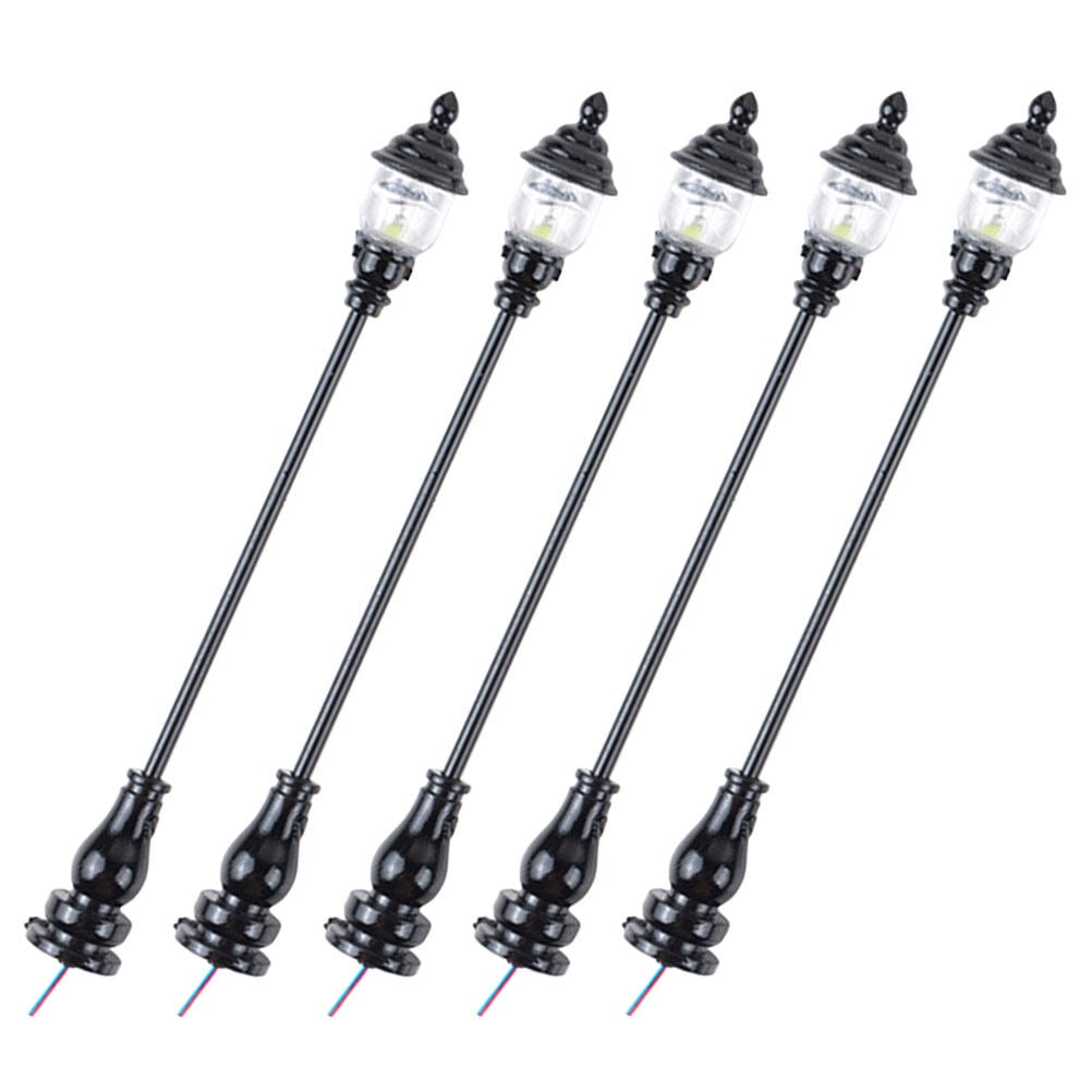 ifundom Garden Decor Mini Yard Lamp Set, Black Stainless Steel Outdoor ...