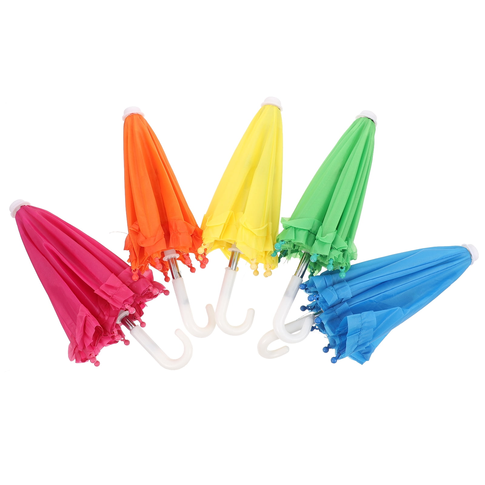 5 Pcs Models Mini House Umbrella Toy Christmas Gift Doll Beach Umbrella ...