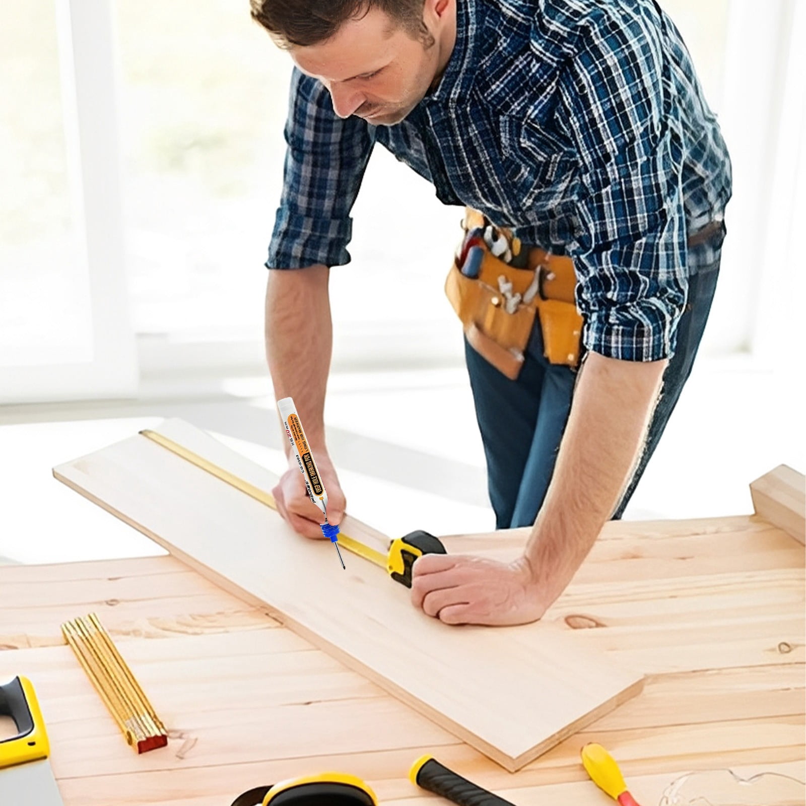 5 Pcs Multi-purpose Deep Hole Marker Pens, 20mm Long Head Drill Deep ...