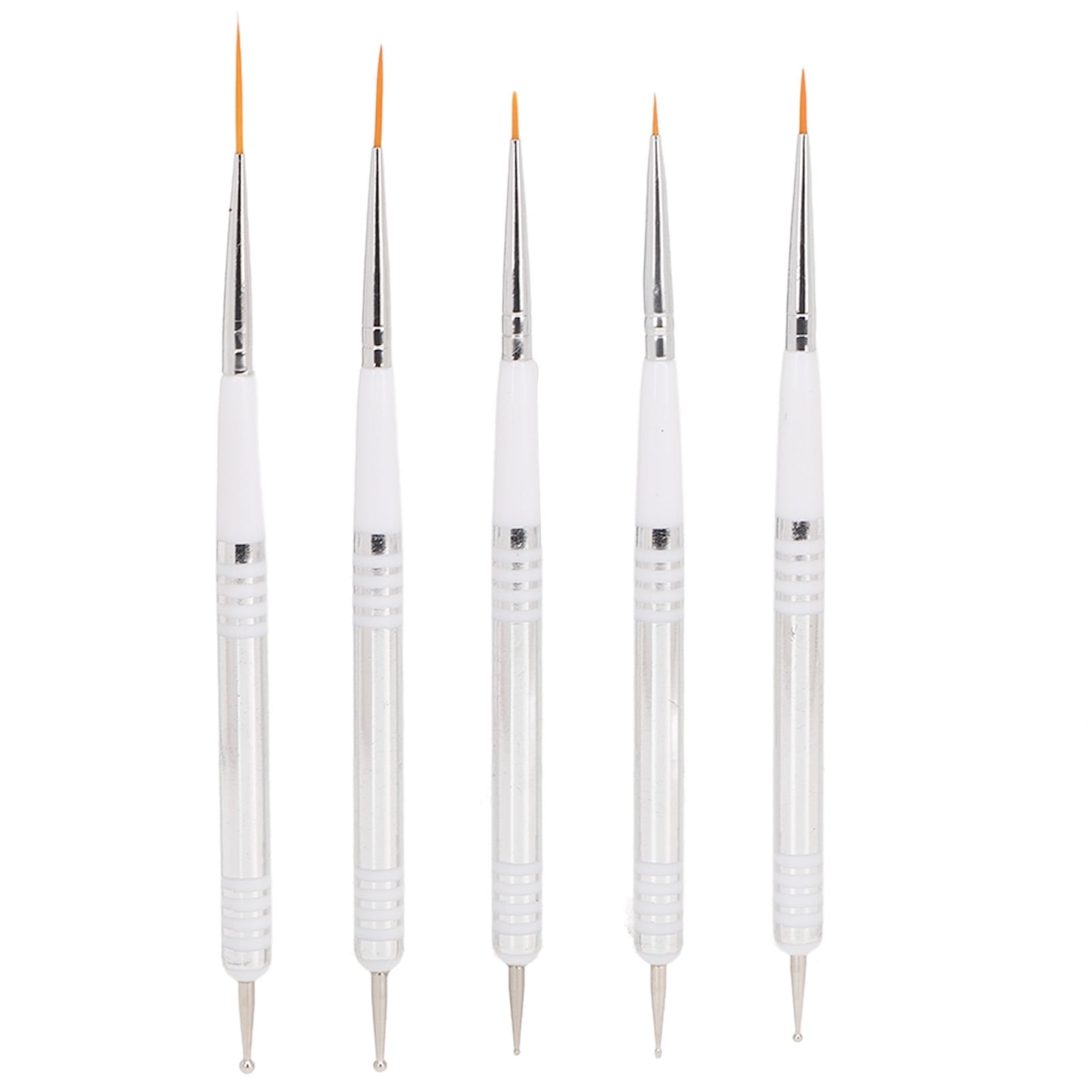 5 pcs nail art brushes double ended detail drawing fine tip nail ...