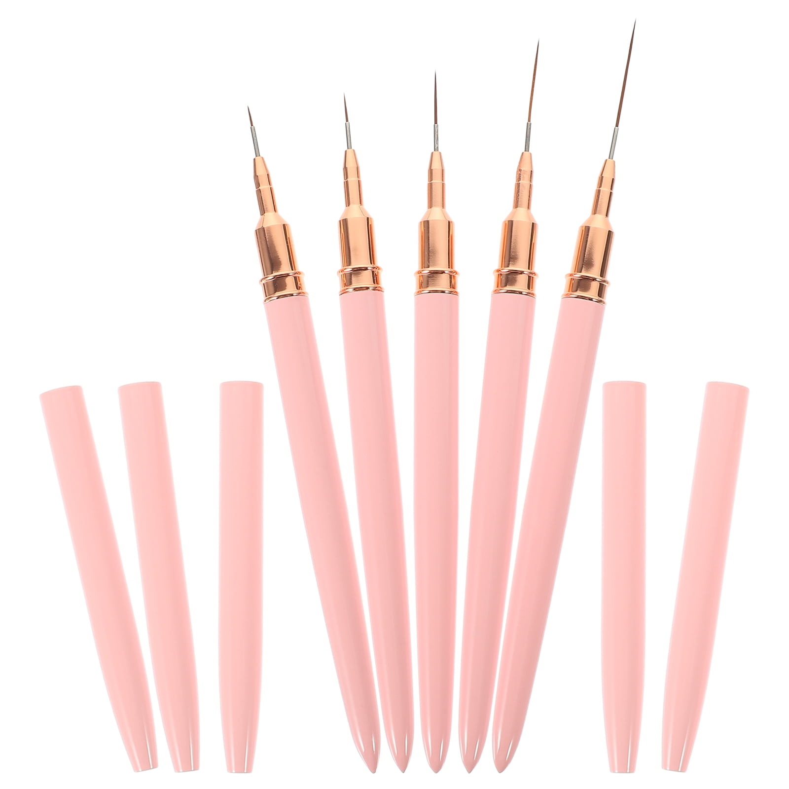 5 Pcs Nail Art Drawing Pen Manicure Pens Thin Brush Liner Gel Polish ...