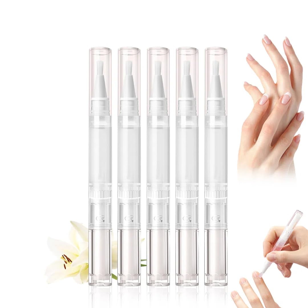 5 Pcs Nail Growth Oil Pen, Applicator for Cuticle Oil-Cosmetics Nail ...