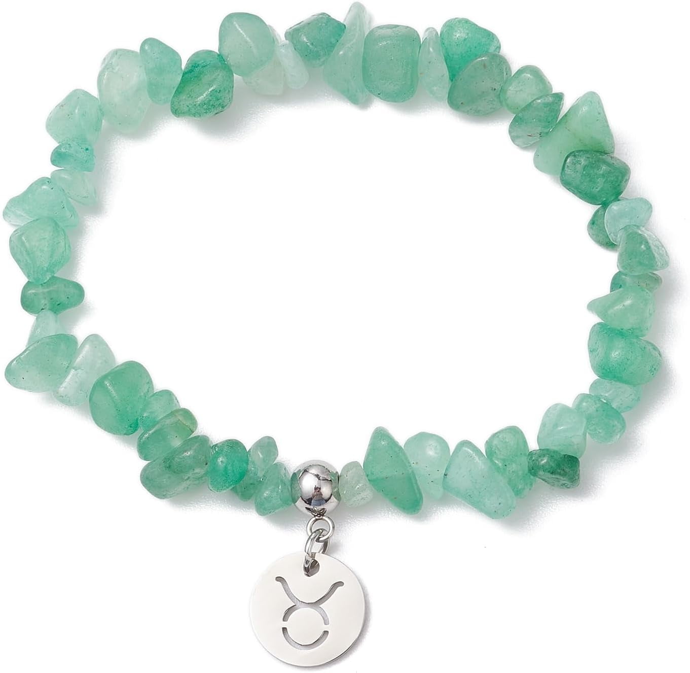 5 Pcs Natural Green Aventurine Chip Beaded Stretch Bracelets 304 ...