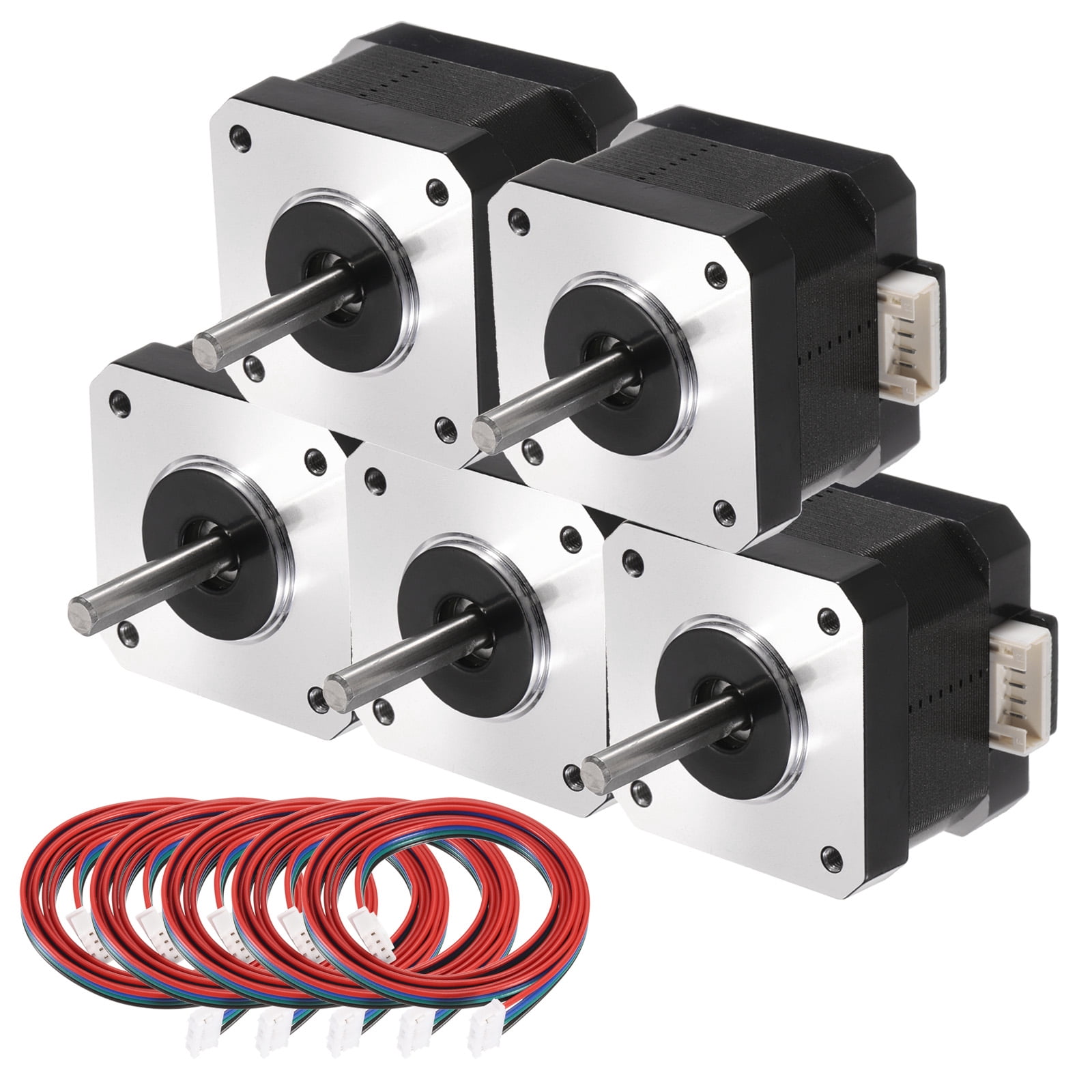 5 Pcs Nema 17 Stepper Motor 42x42x34MM Bipolar 1.3A/3.1V 0.28N.M 42 ...