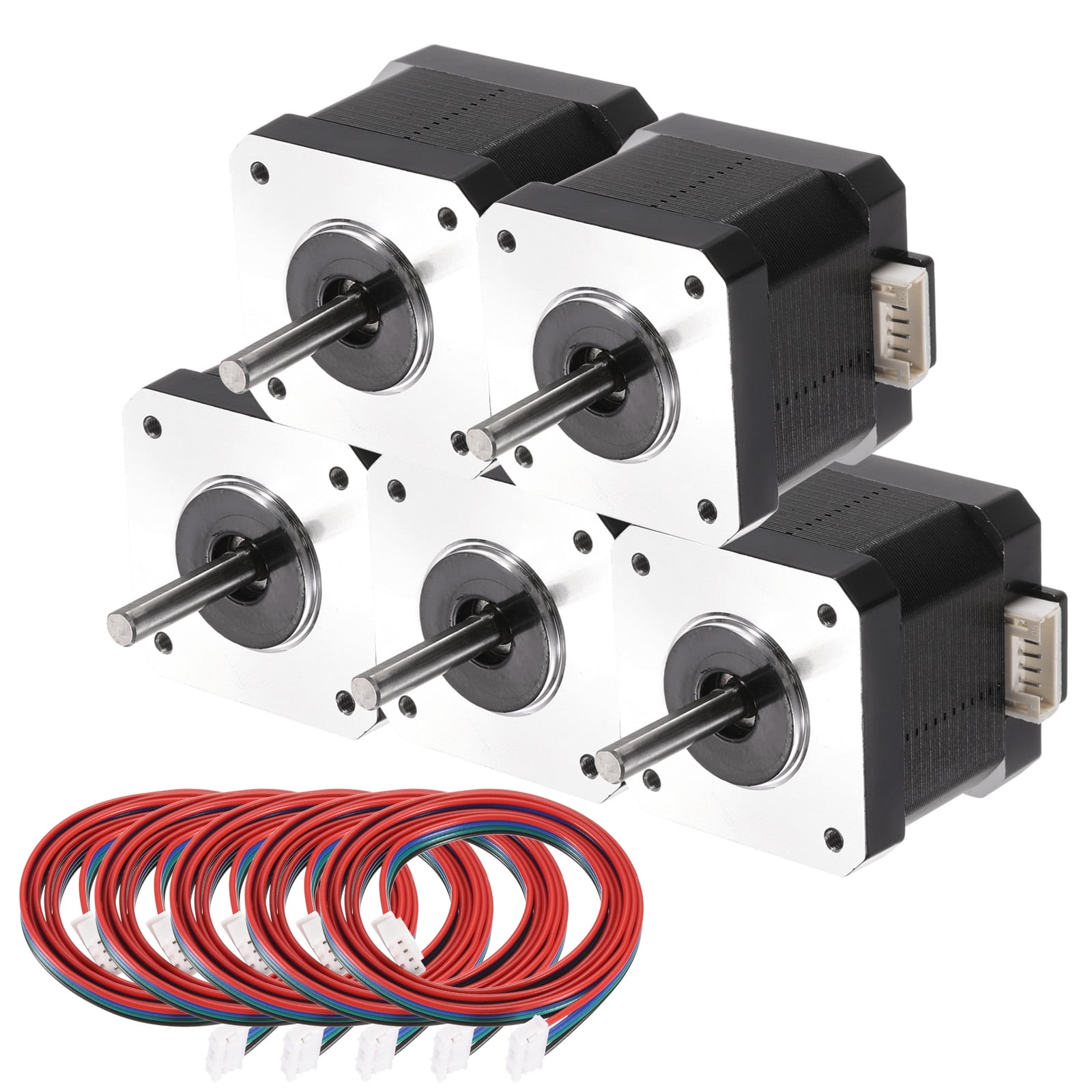 5 Pcs Nema 17 Stepper Motor 42x42x40MM Bipolar 1.5A/2.8V 0.4N.M 42 ...