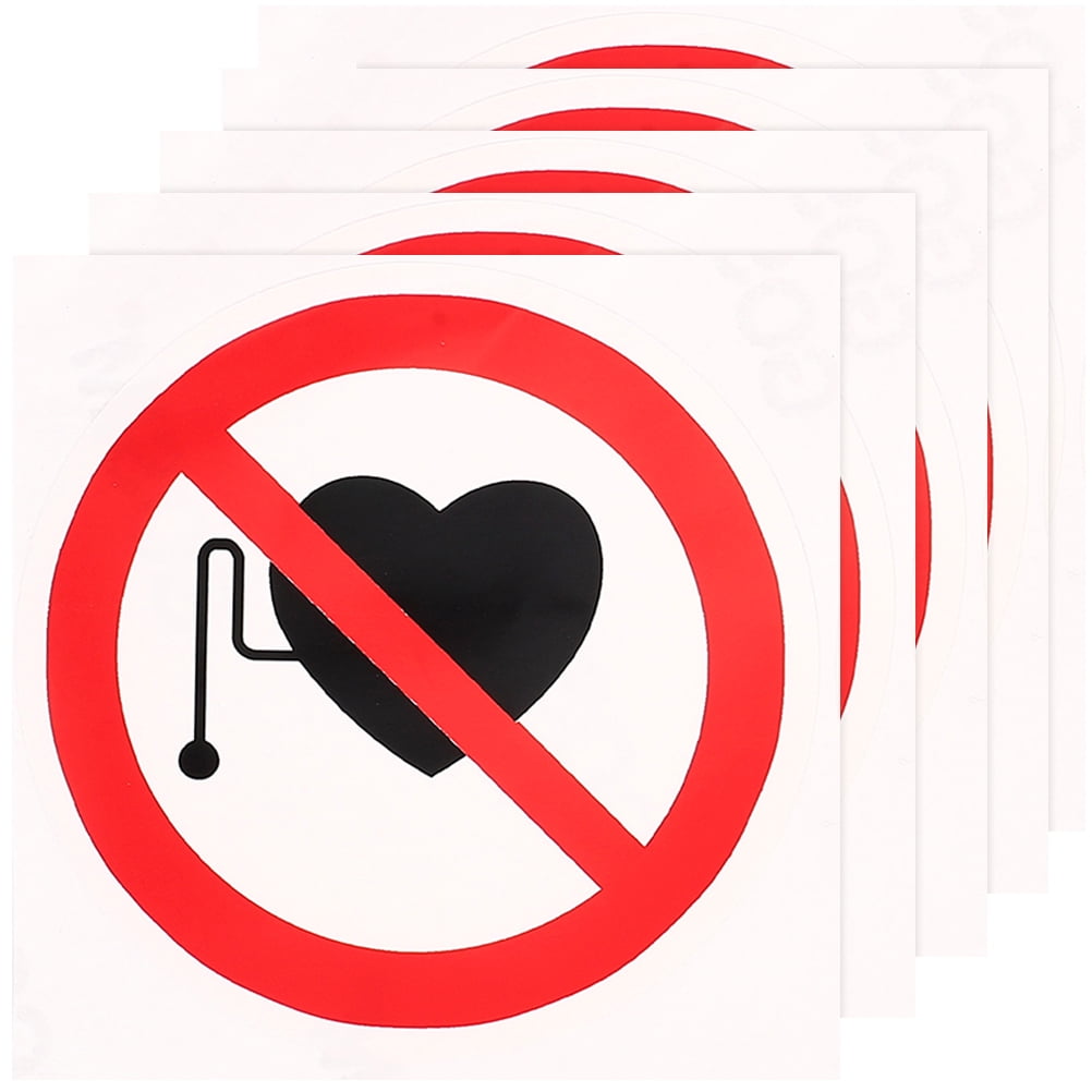 Raindrops No Pacemaker Warning Stickers for Safety Signs Self Adhesive ...