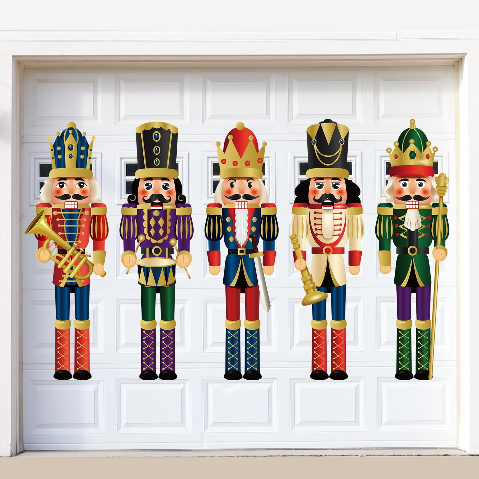 5 Pcs Nutcracker Window Clings, Nutcracker Christmas Refrigerator ...