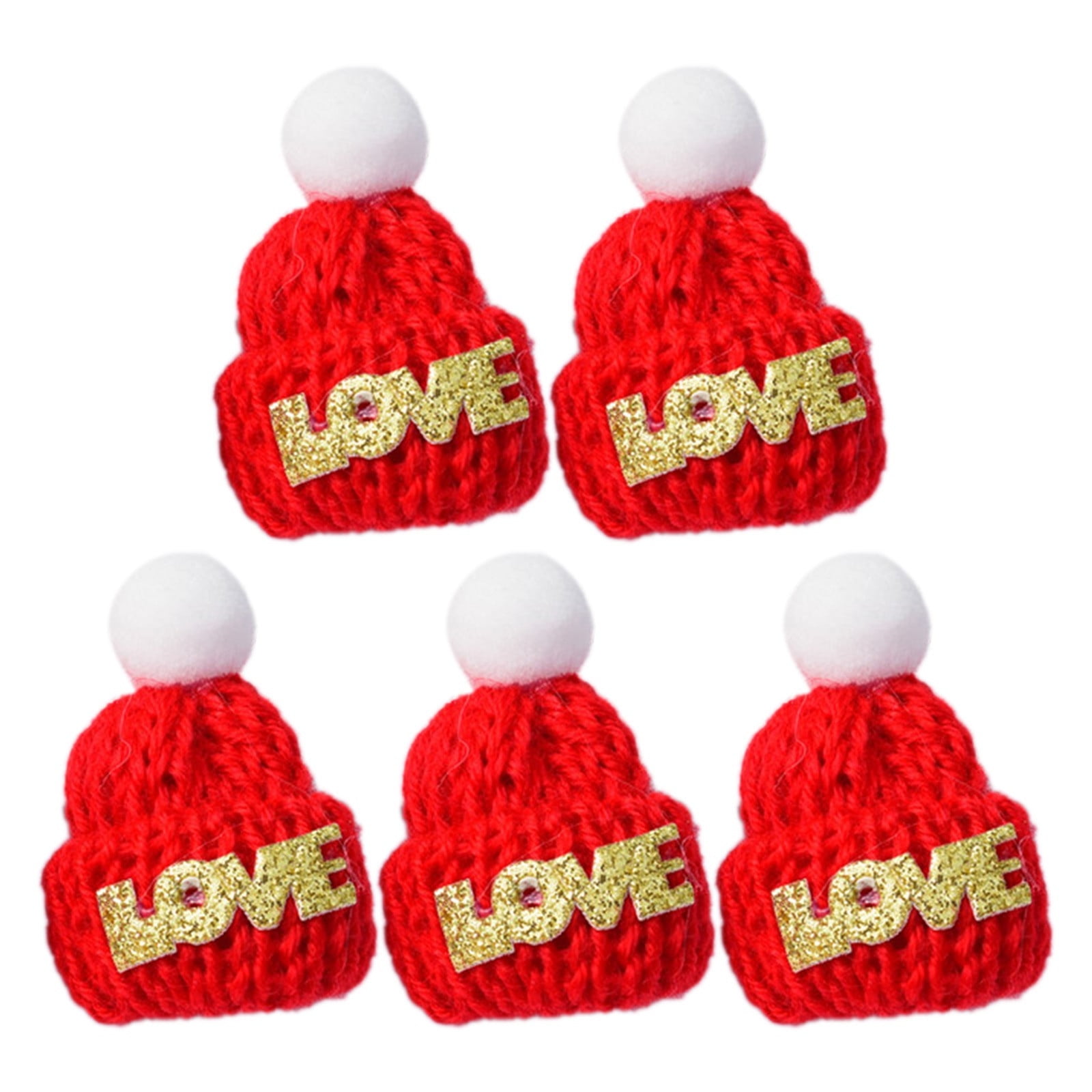 5 Pcs Of Mini Christmas Hat And Small Christmas Hat Handicrafts Small ...