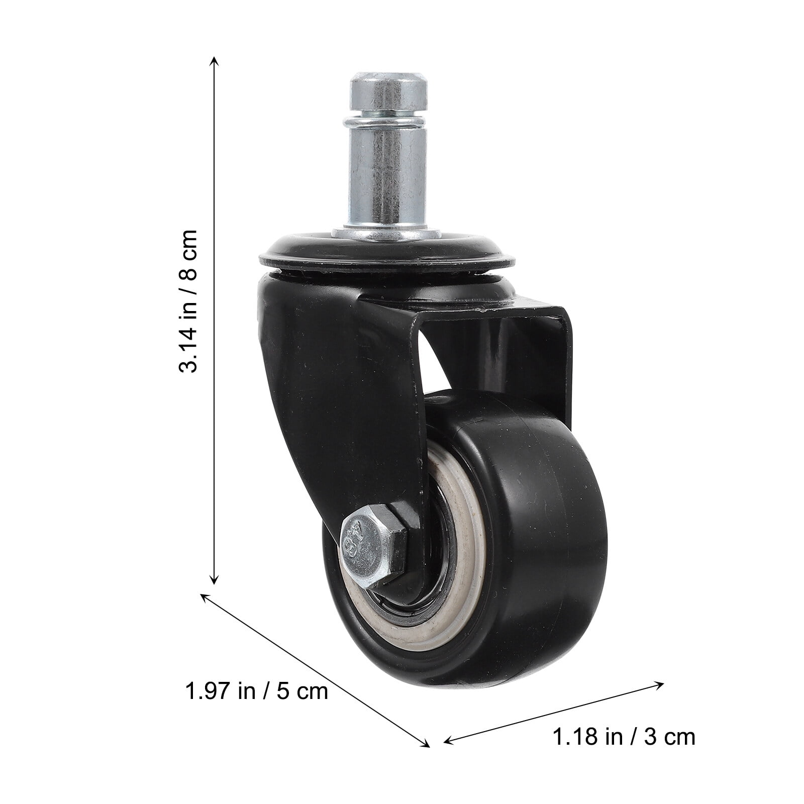 5 Pcs Office Chair Caster Wheels All Degree Swivel Wheels Universal ...