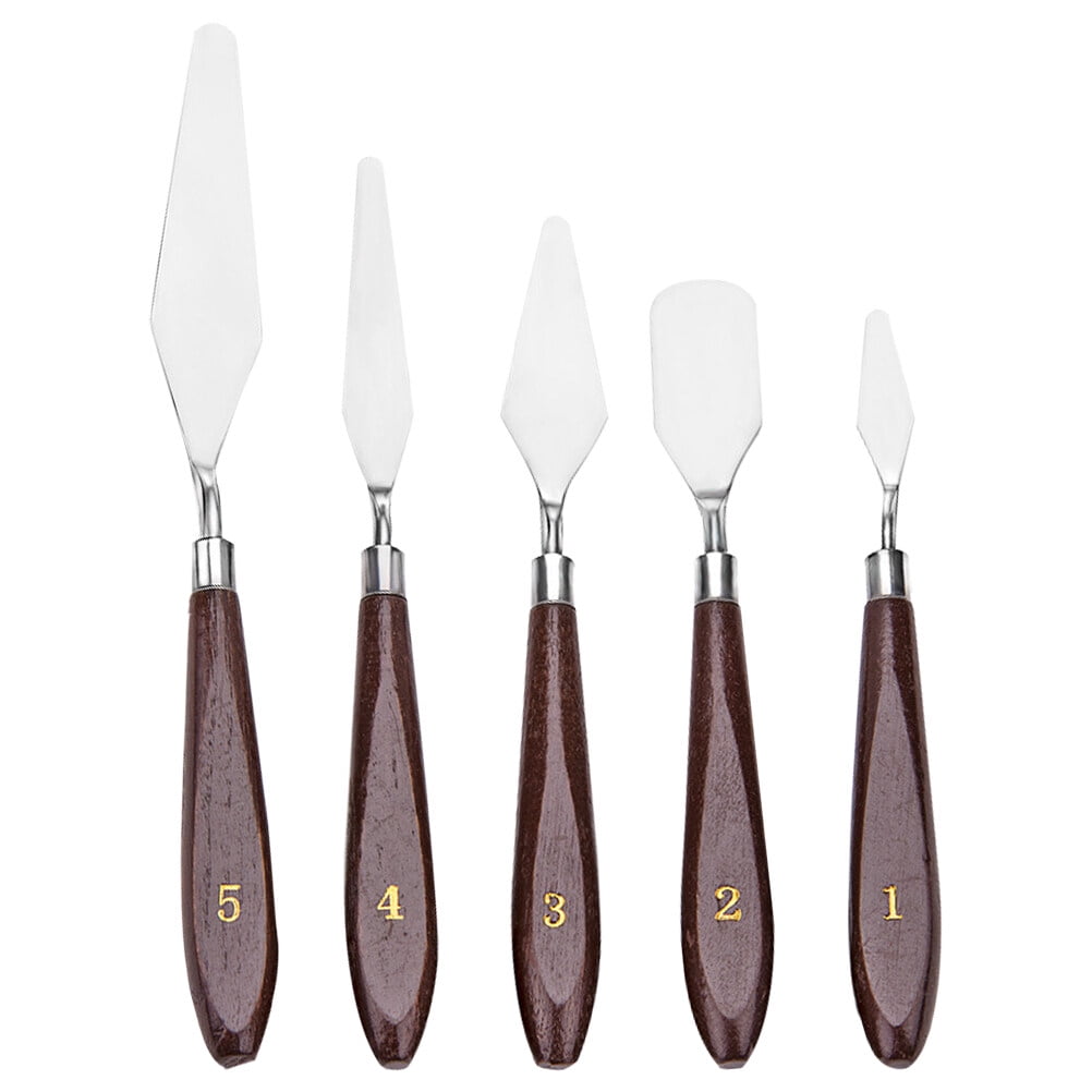 5 Pcs Oil Painting Shovel Color Stirring Spatulas Metal Serving Tray ...