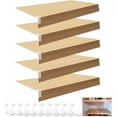 5 Pcs PVC Faux Wood Wire Shelf Covers, 48 x 16 in, 0.31 in Thick, for ...