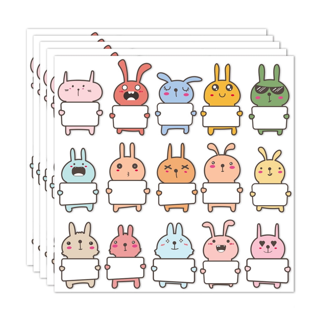5 Pcs/Pack Cartoon Name Labels for Ideal for Daycare School Home Self ...