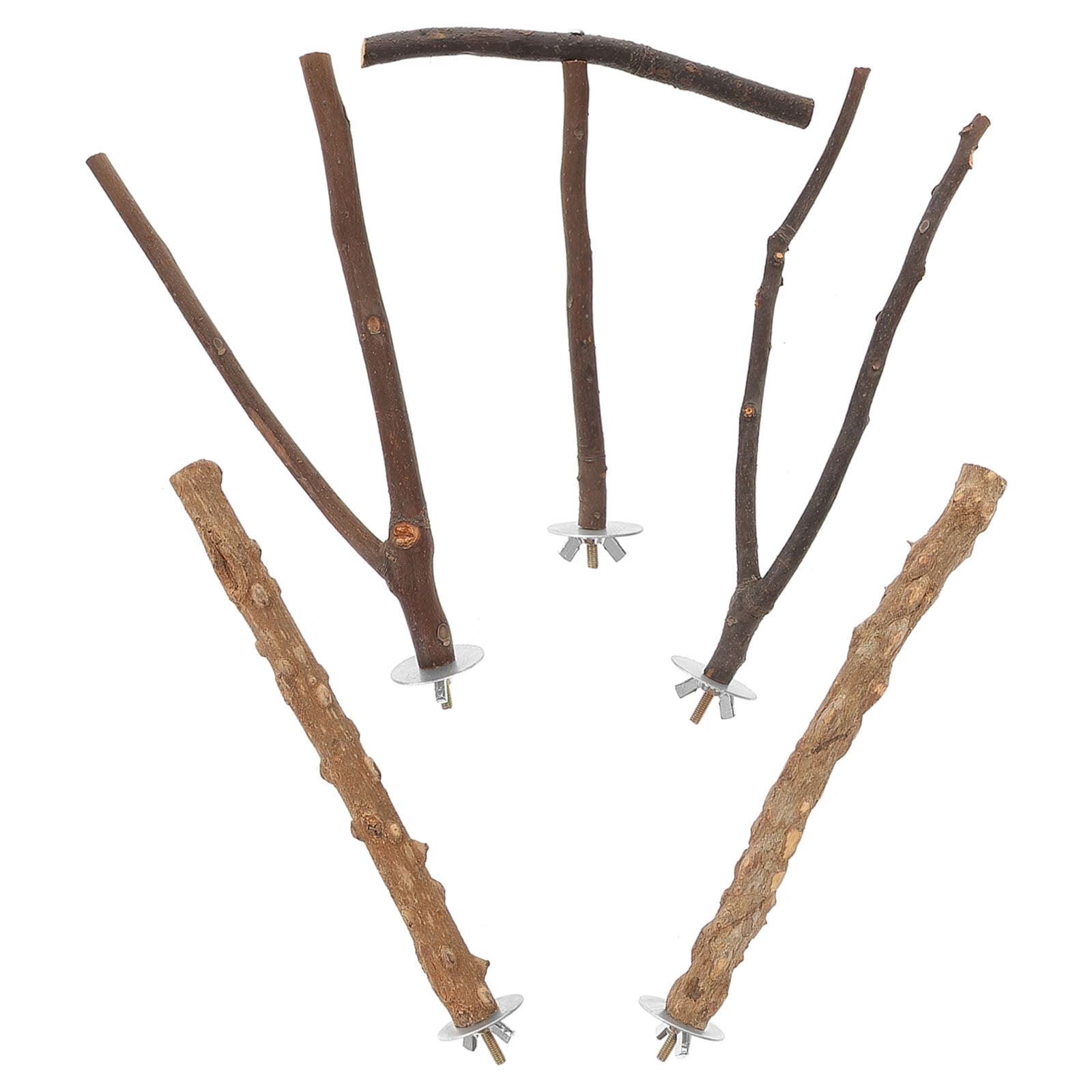 5 Pcs Parrot Tree Branch Platform Bird Perch Stand Perches Cockatiels ...