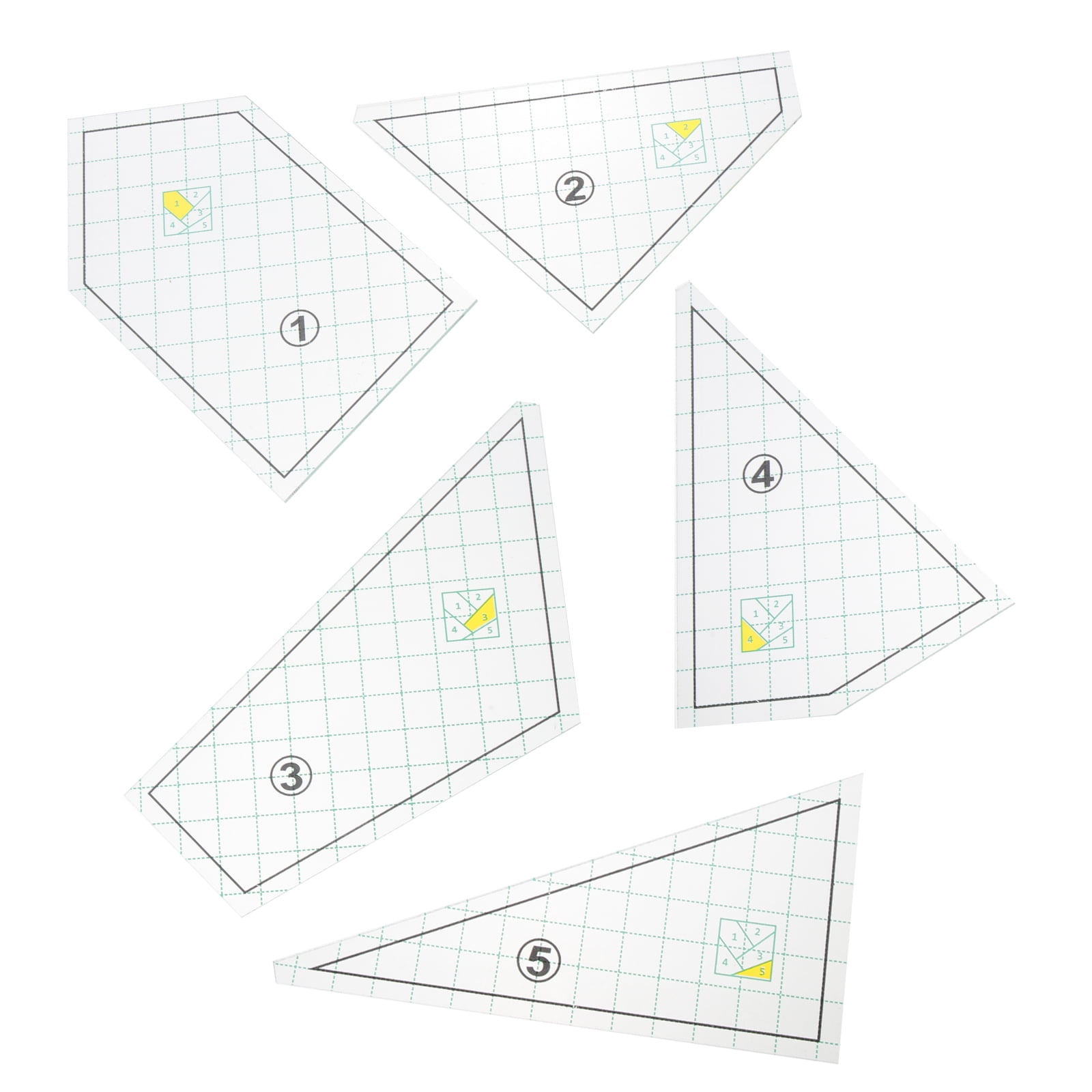 ONAPARTER 5 Pcs Patchwork Ruler Clothes Design Rulers Sewing Quilting ...