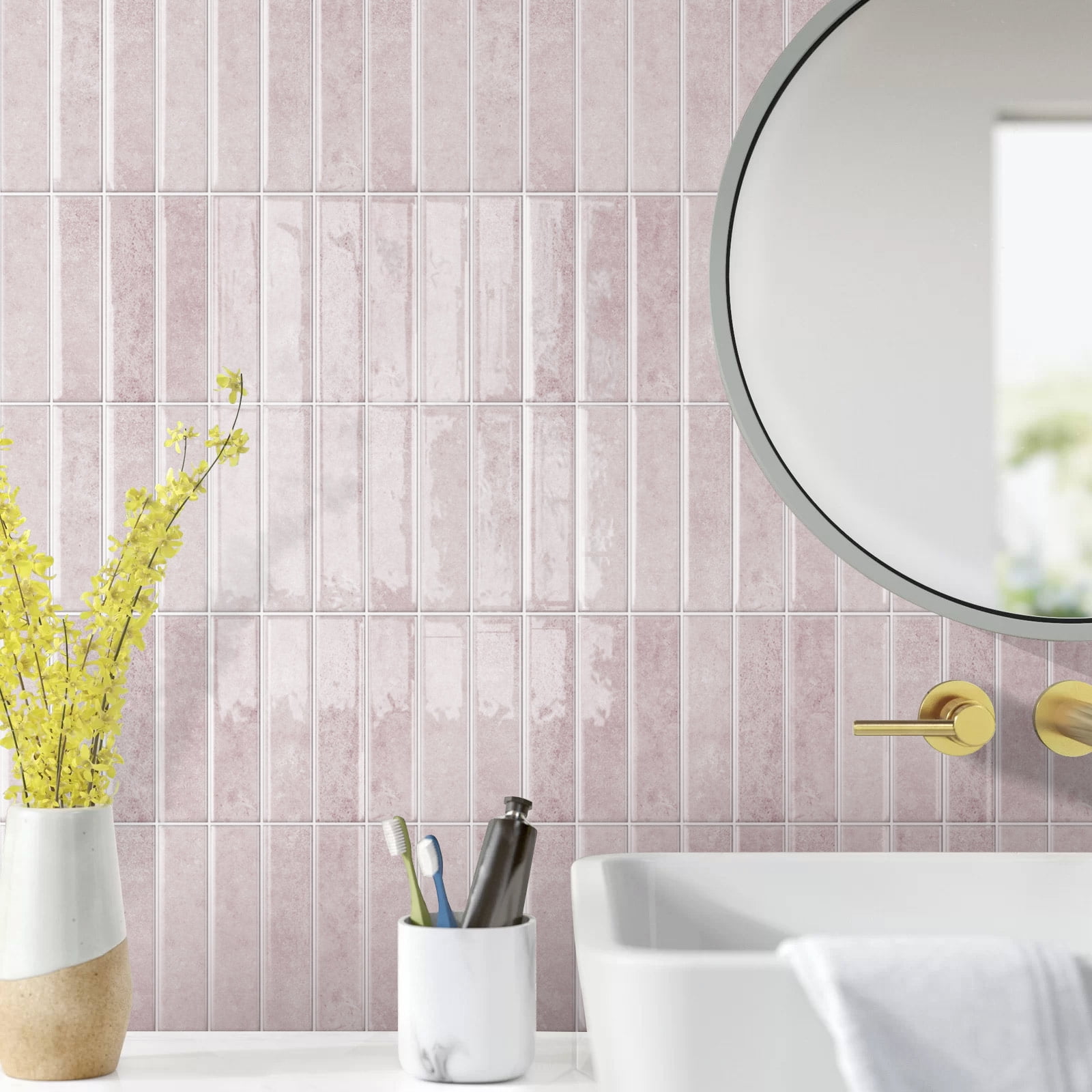 5 Pcs Peel and Stick Backsplash Tiles 12x12 Inch Self Adhesive Subway ...