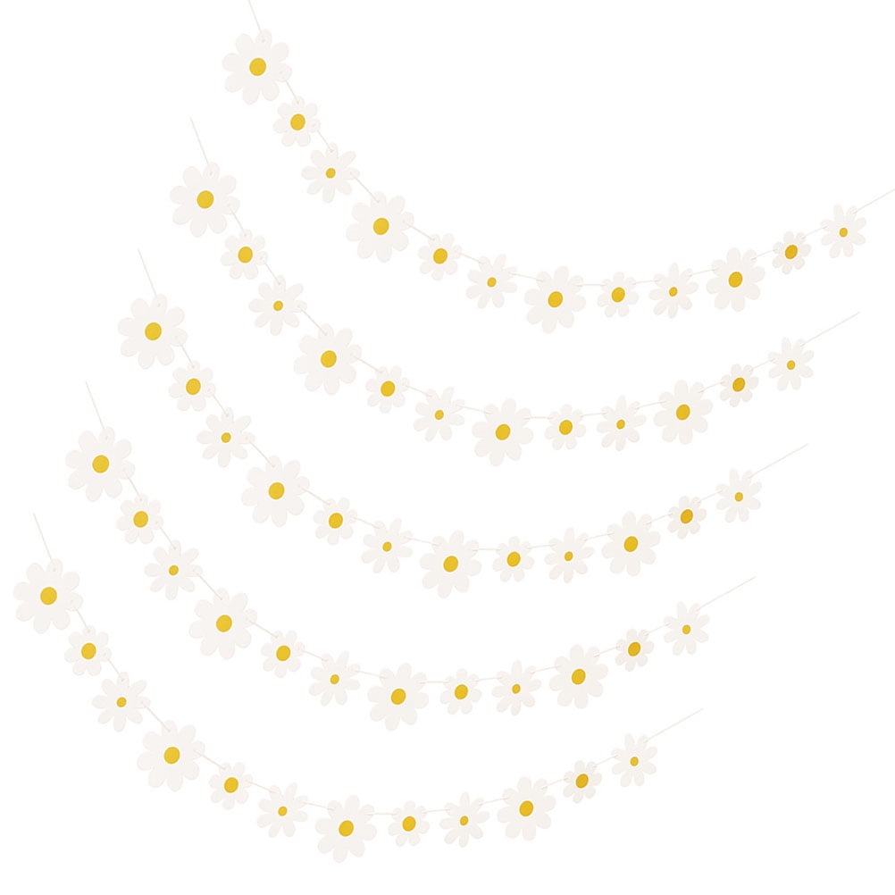 5 Pcs Pink Birthday Decorations Daisy Party Latte - Walmart.com