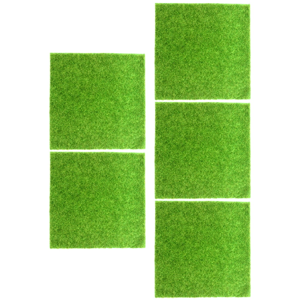 5 Pcs Plants Decor Artificial Moss Realistic Garden Green Rugs ...
