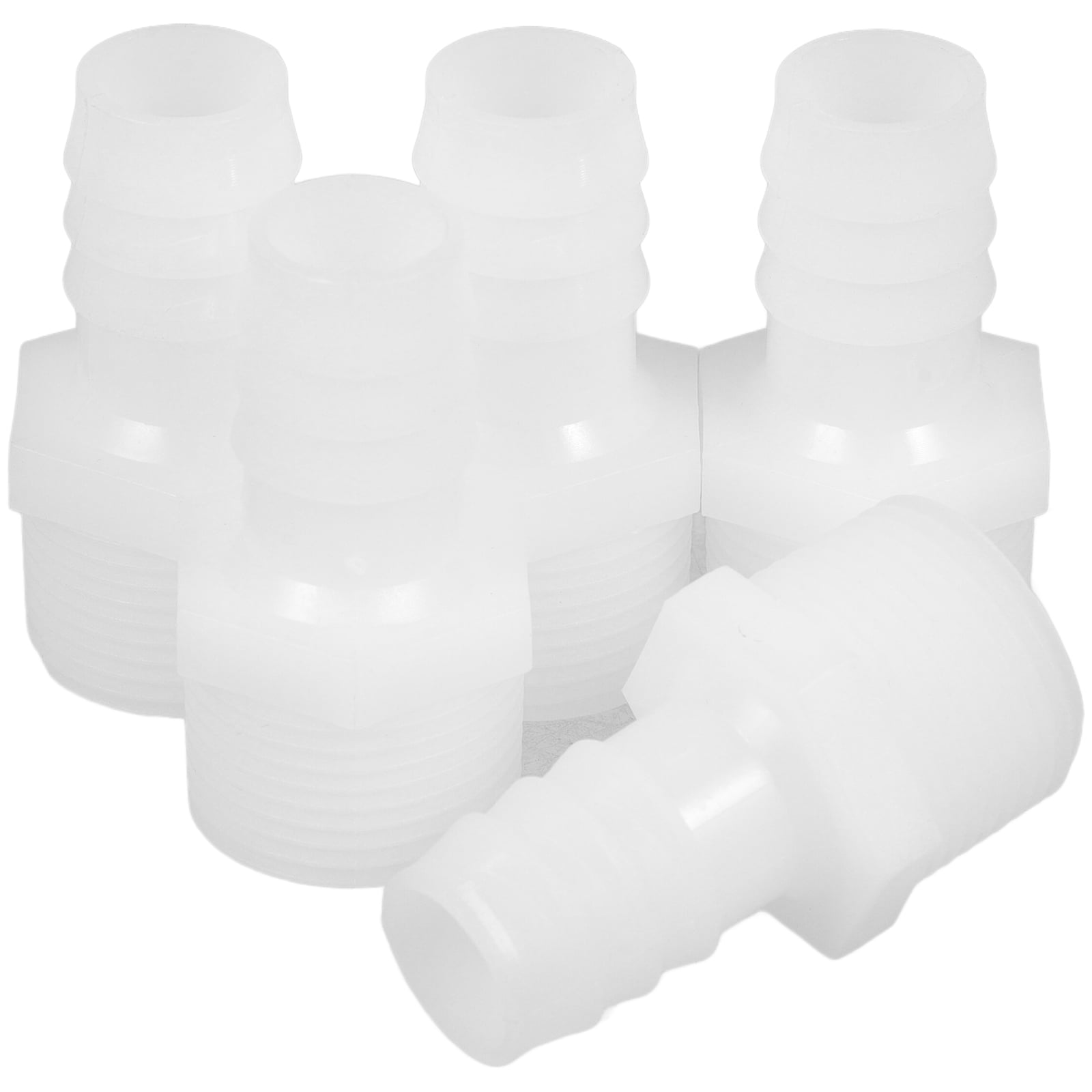 OFFIGAM 5Pcs White Plastic Barb Fittings Straight Through Design for ...