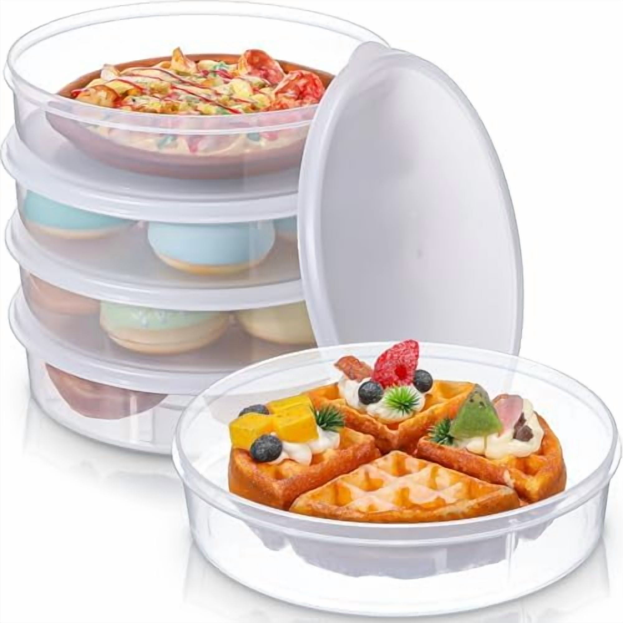 5 Pcs Plastic Deli Food Storage Containers with Lids Airtight, 8. 5 x 2 ...