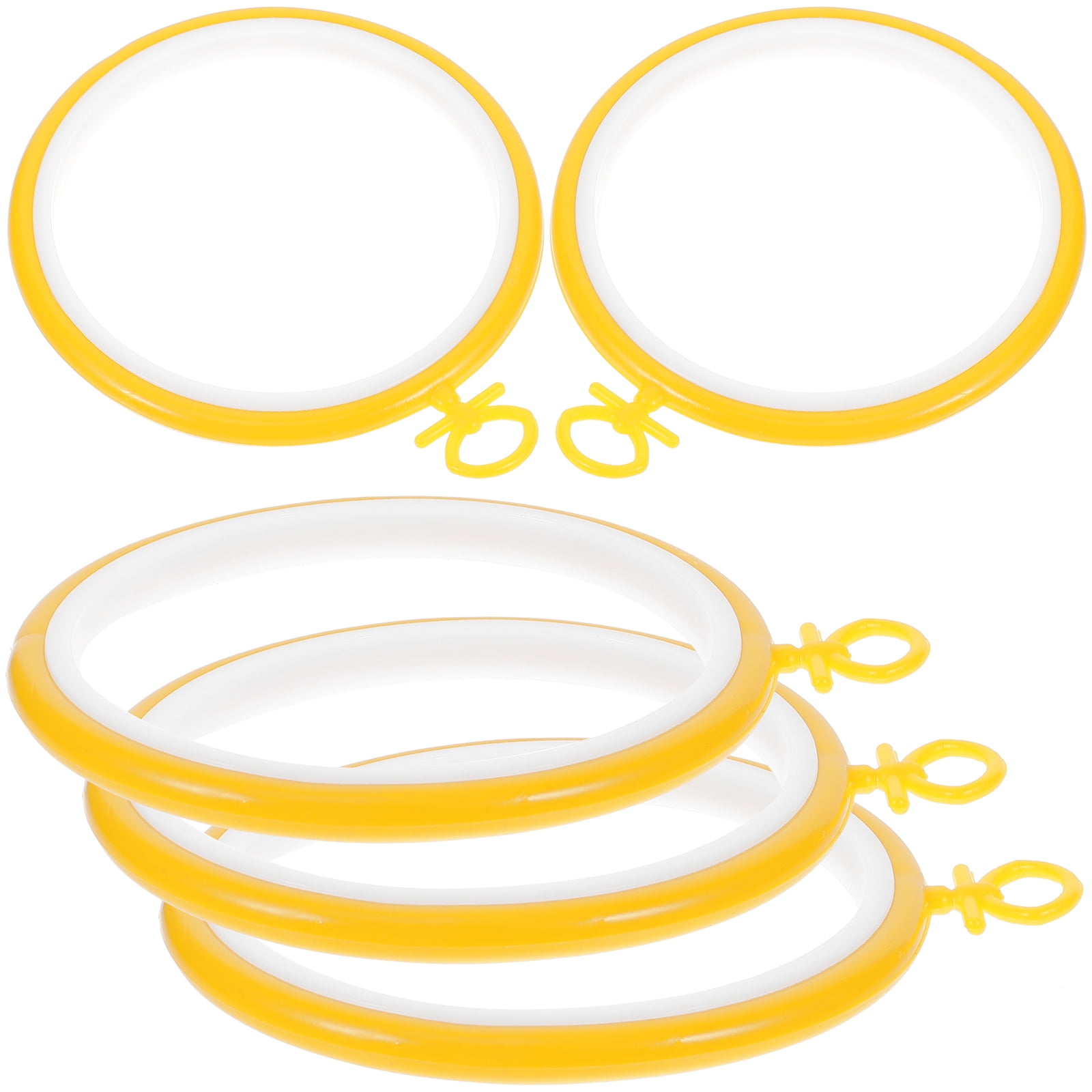5 Pcs Plastic Embroidery Frame Tension Ring Spring-type Stretcher 22cm ...