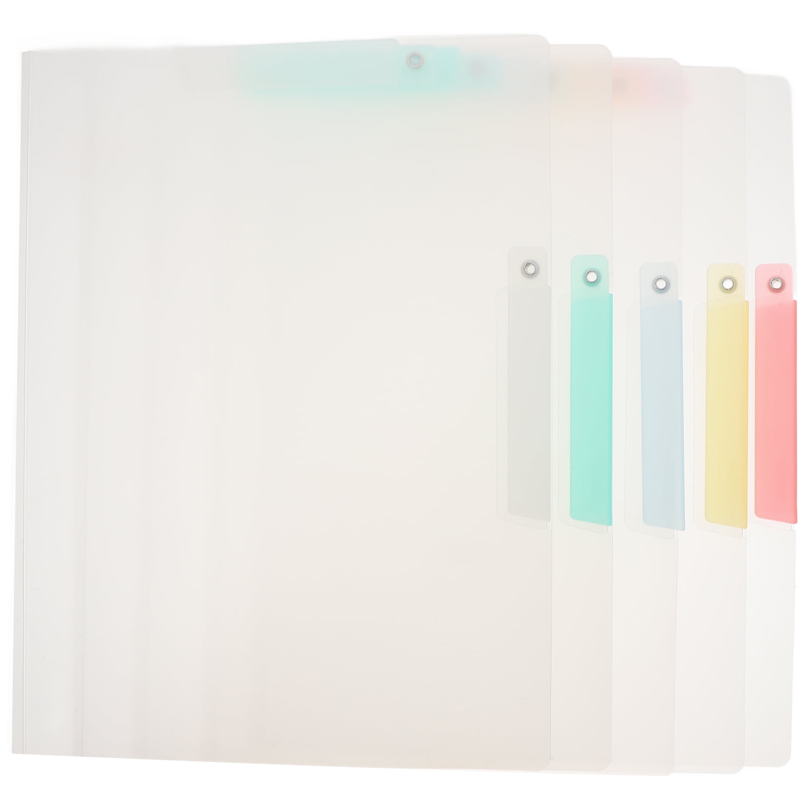 5 Pcs Plastic File Folders Clear Project Pockets Plastic Sleeves ...