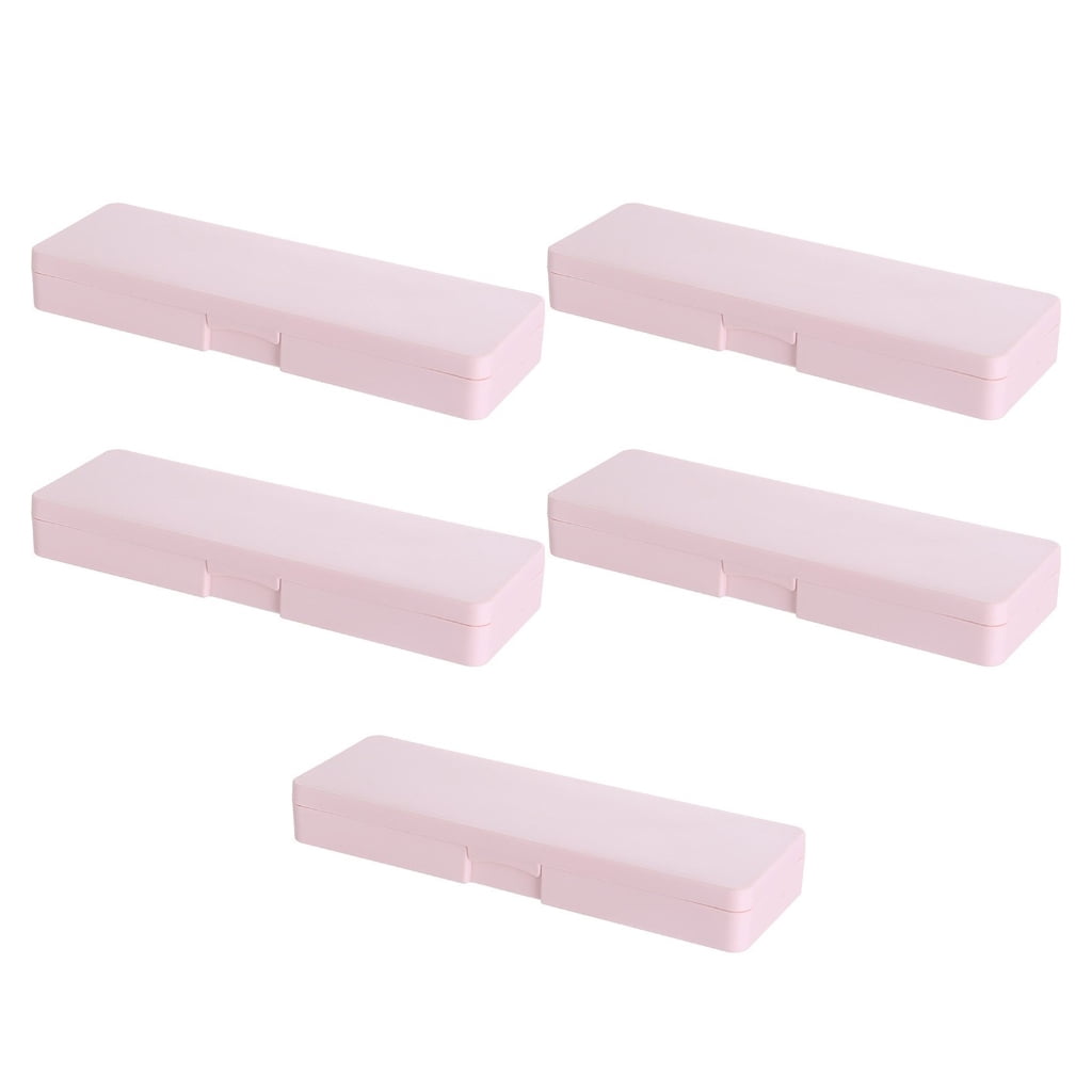 5 Pcs Plastic Pencil Case Practical Small Storage Box Pencil Container ...