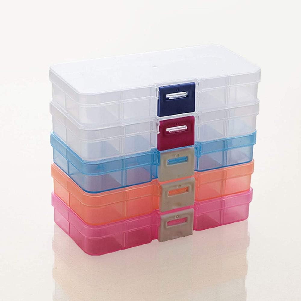 5 Pcs Plastic Storage Compartment Box, Removable Storage Box Plastic ...