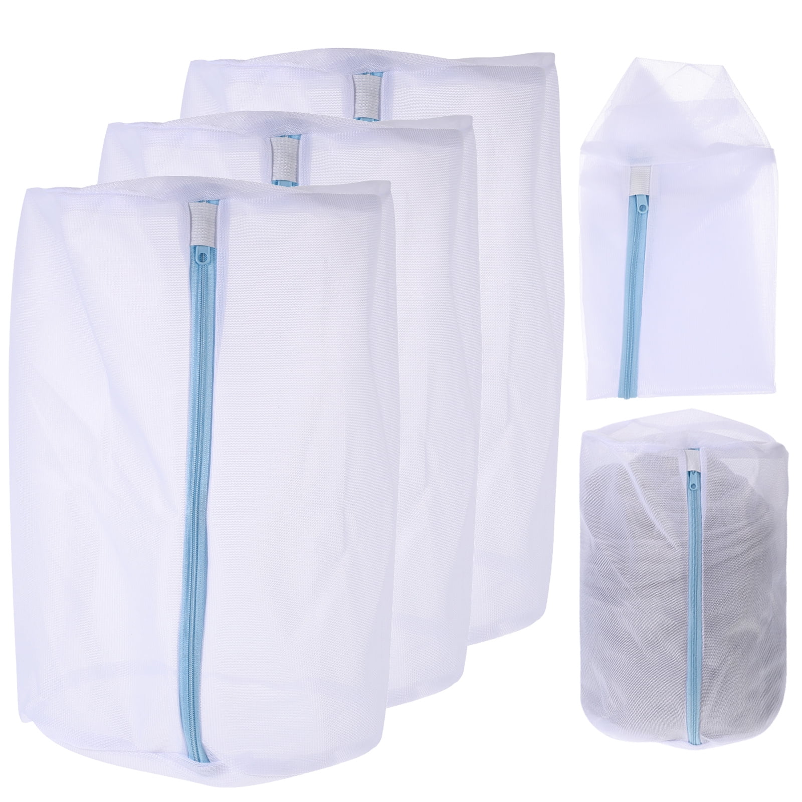 5 Pcs Polyester Garment Bag Zipper Laundry Bags Delicates for Washing ...