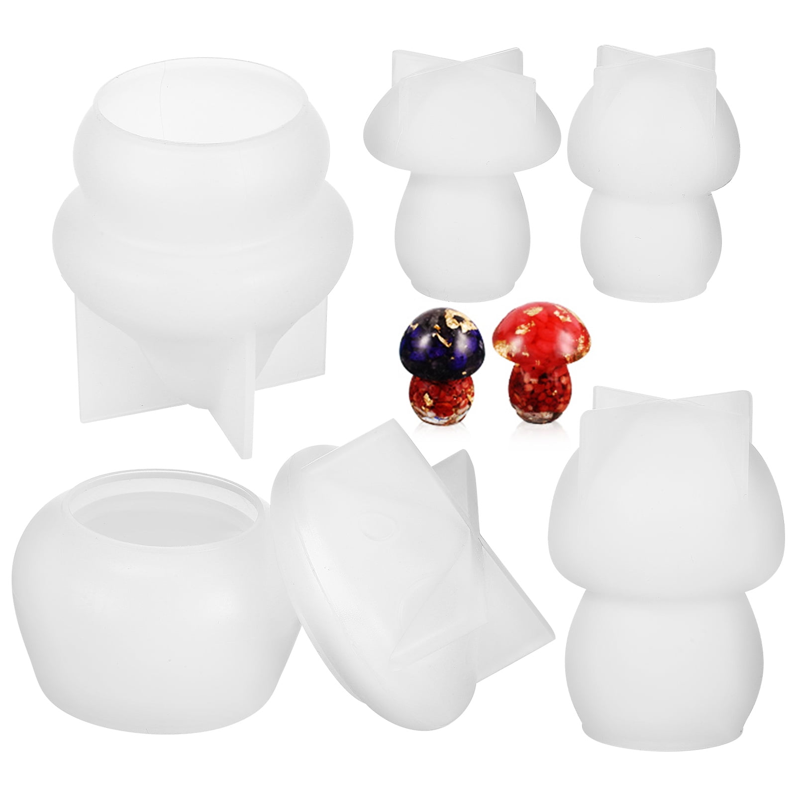 5 Pcs Polymer Clay Molds Mushroom Jar 's - Walmart.com