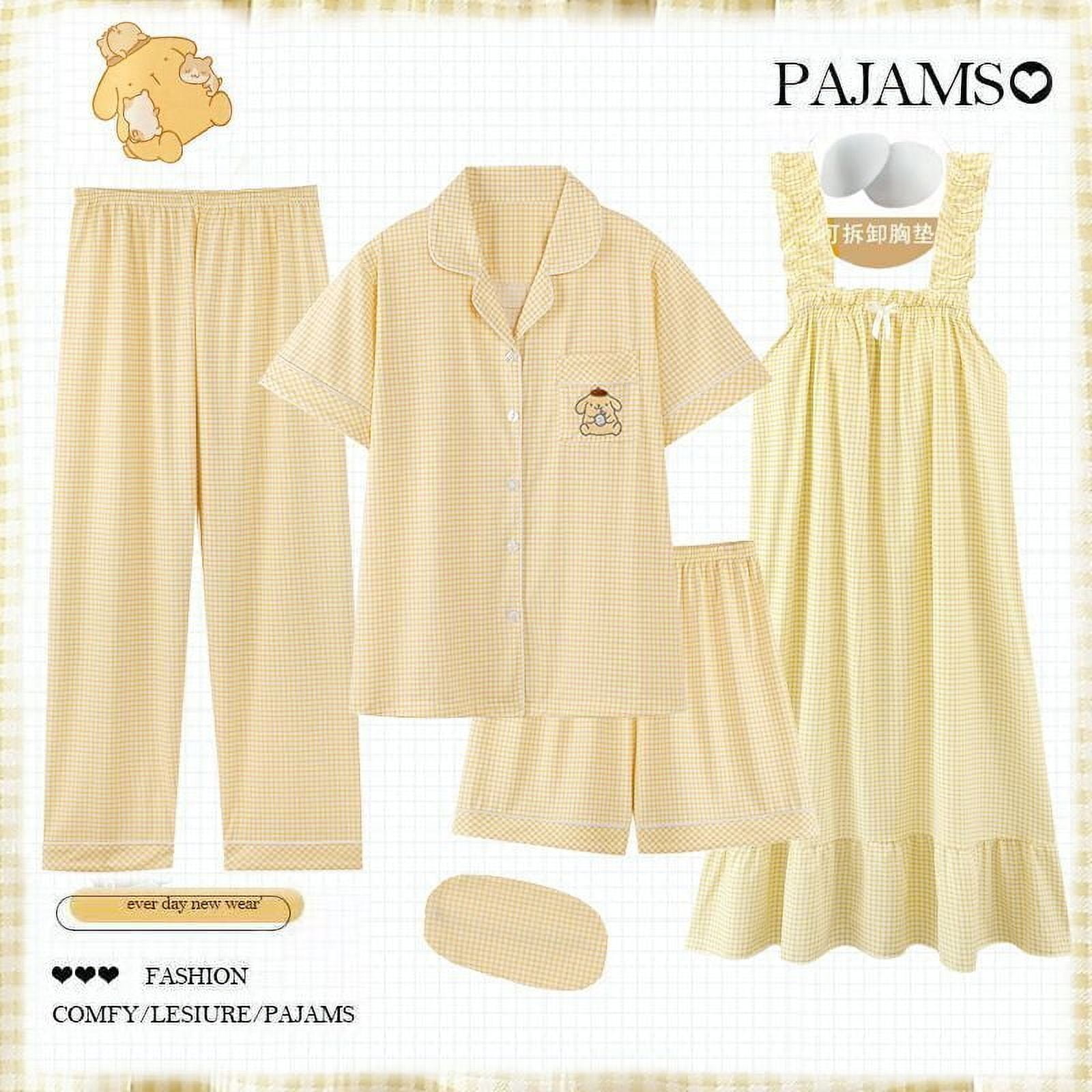 5 Pcs Pom Pom Purin & Pochacco Summer Thin Suits Women's Strap Sleeping ...