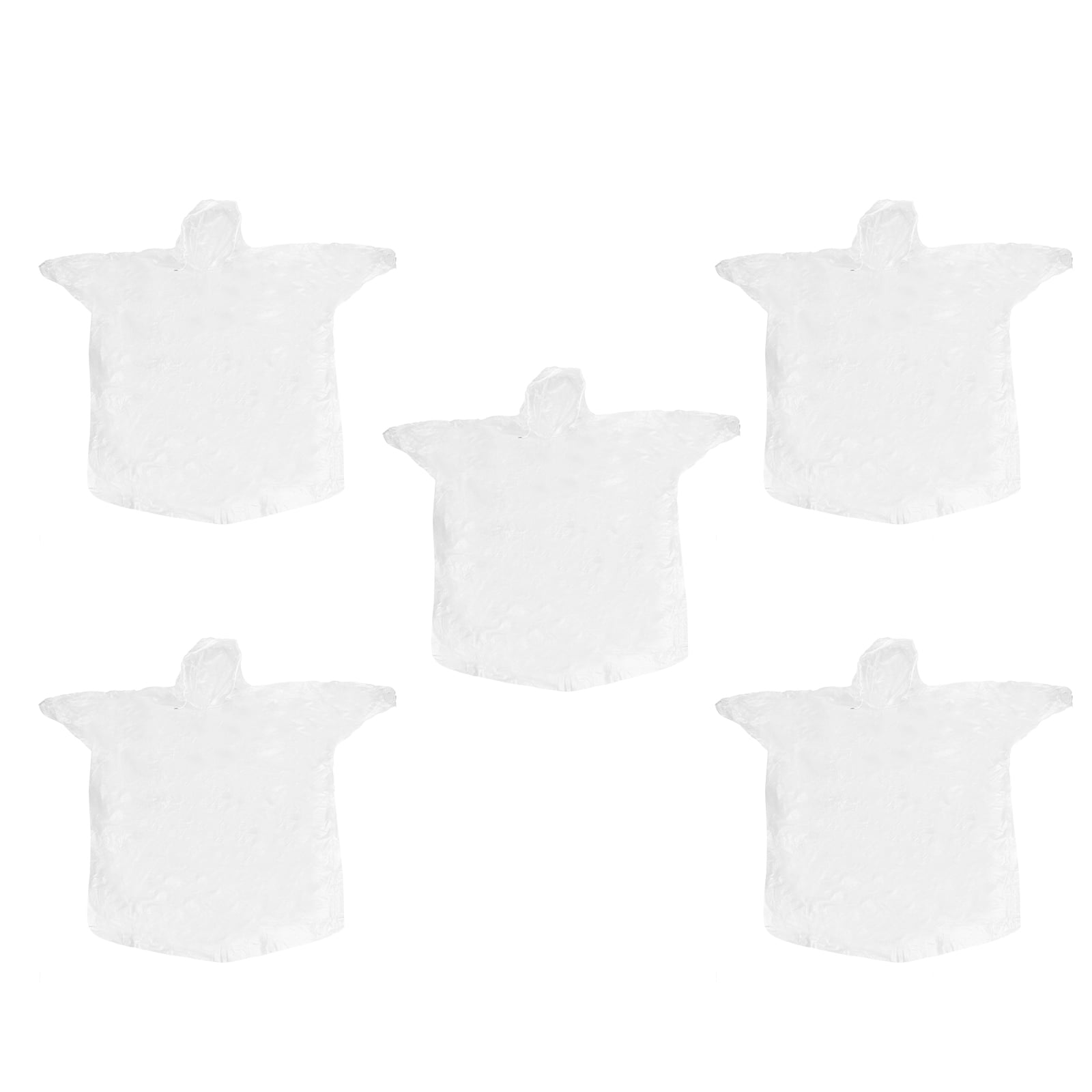 5 Pcs Ponchos Festival Raincoat Clear Poncho Clear Rain Jacket Portable ...