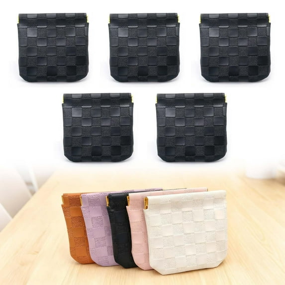 5 Pcs Portable Snap Pouch, 2025 New Closure Organizer Makeup Bag, No ...