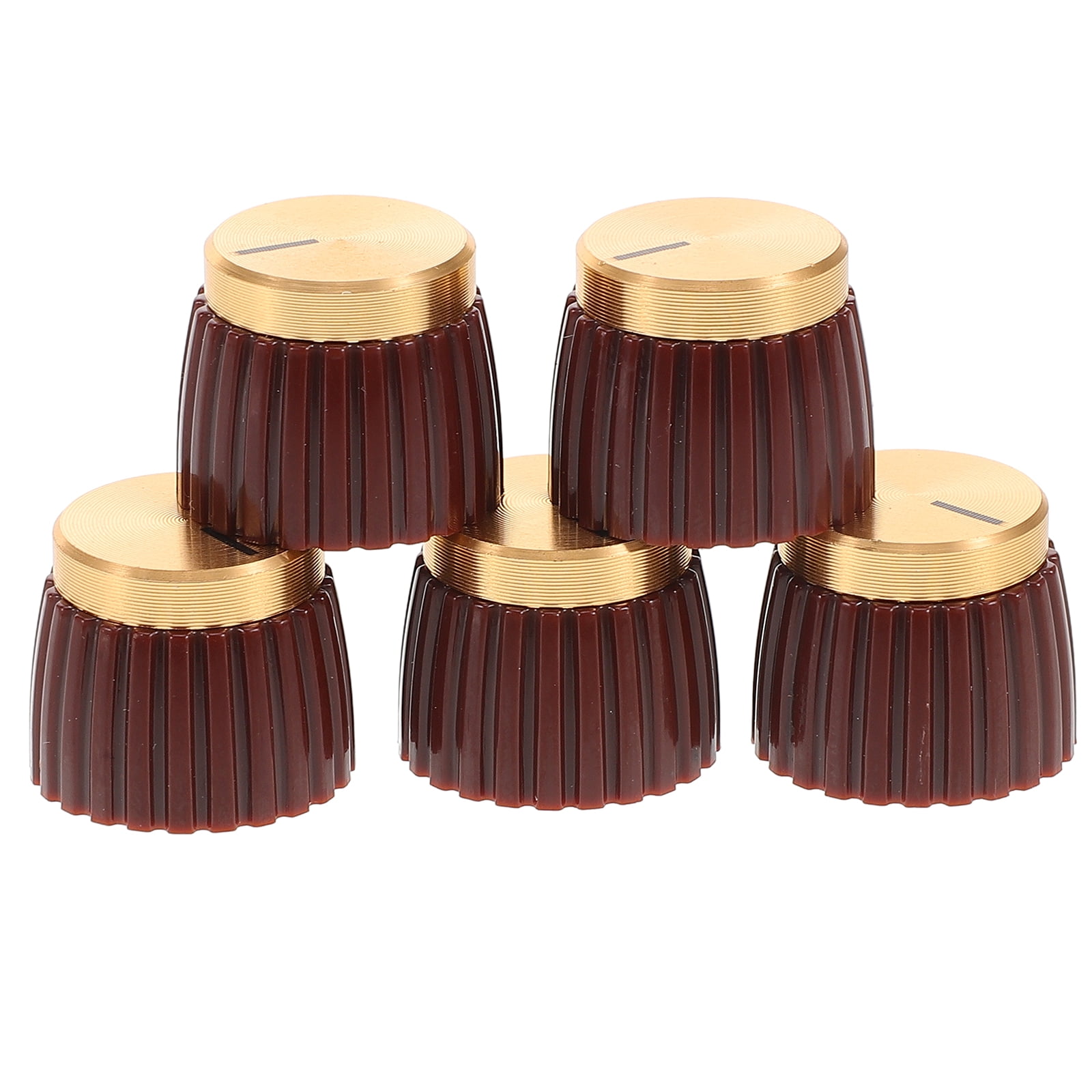 5 Pcs Potentiometer Knob Volume Caps Measuring Ruler Guitar Wheel Hub ...