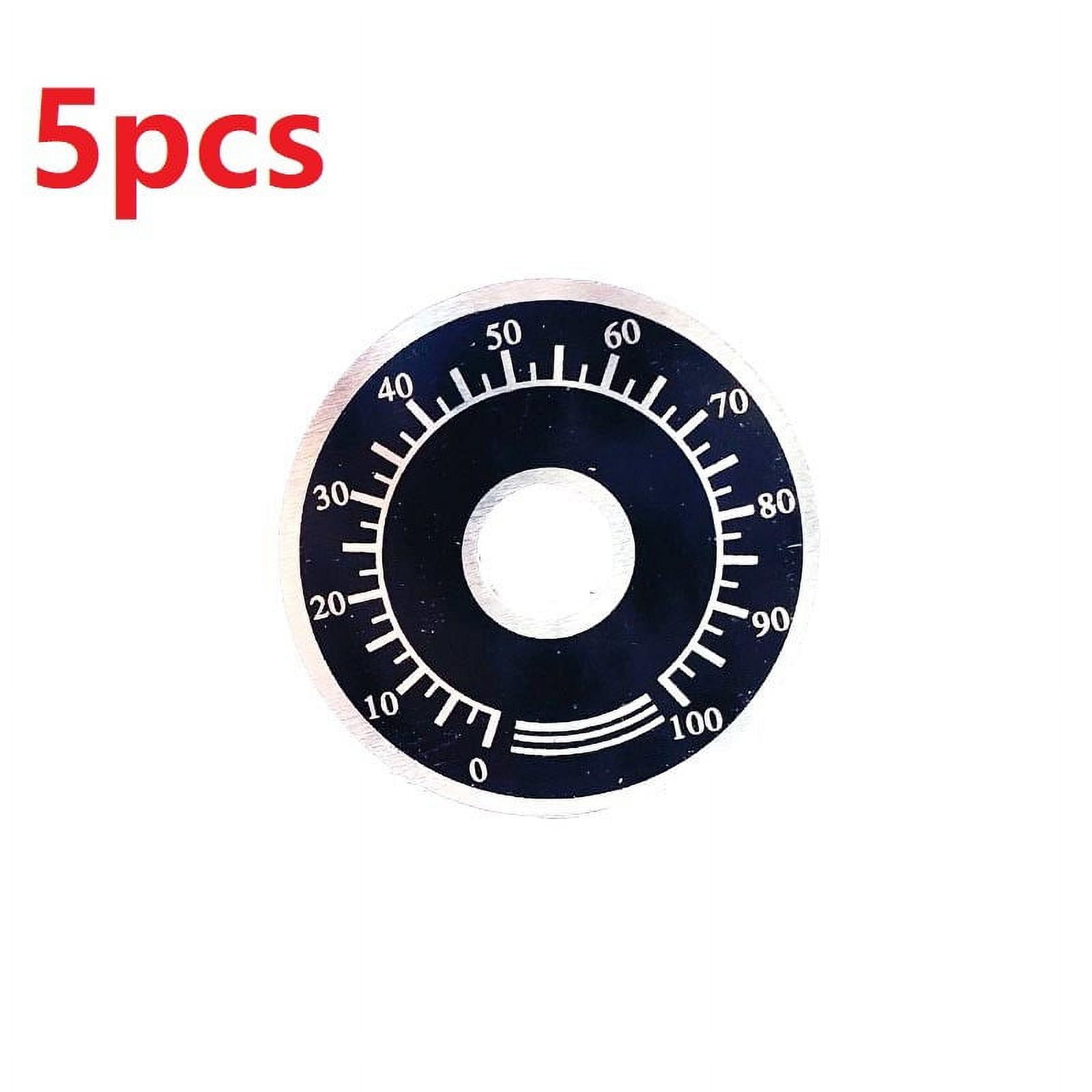 5 Pcs Potentiometer Variable Transformer Round 0 To 100 Control Dial ...