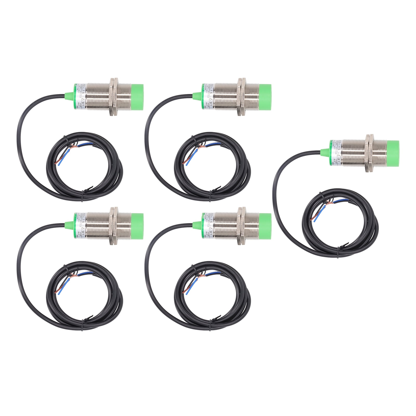 5 Pcs Proximity Sensor PNP Normally Open 15mm Detection IP65 Inductive Proximity Sensor ...