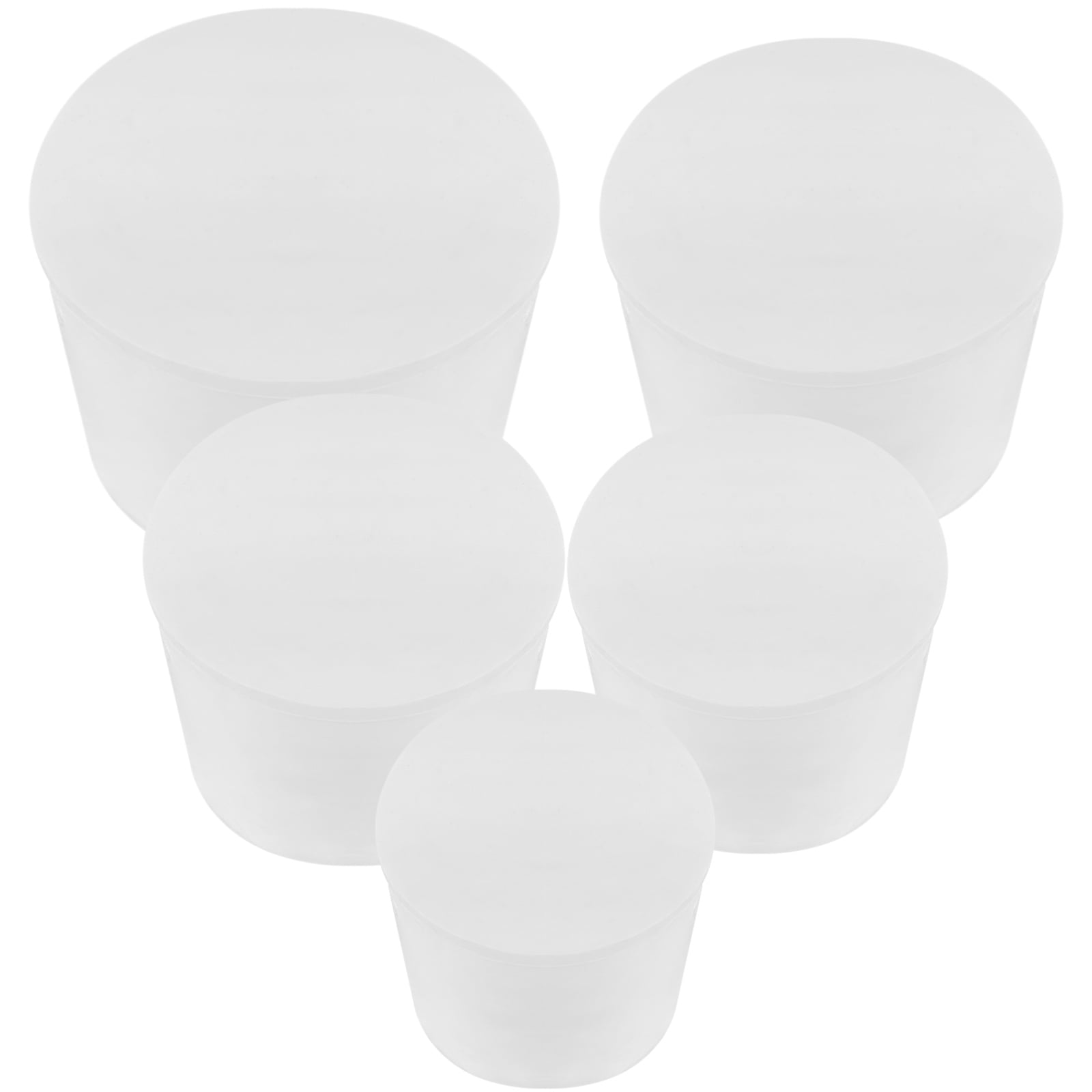 5 Pcs Puncture Laboratory Rubber Stopper 3.30X2.80X2.50CM White ...