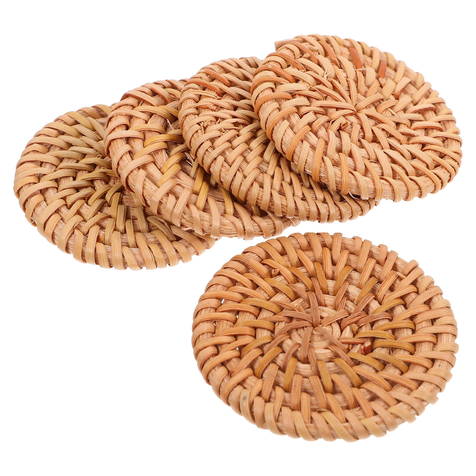 5 Pcs Rattan Round Cake Accessories Rattan for Crafts Pendants Linking ...