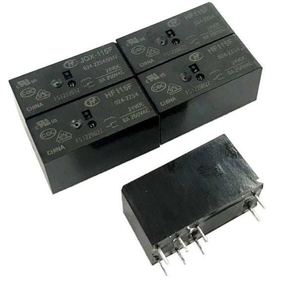 5 Pcs Relay (HF115F ), 8-pin PCB Mount Circuit Board Relays, Electrical ...
