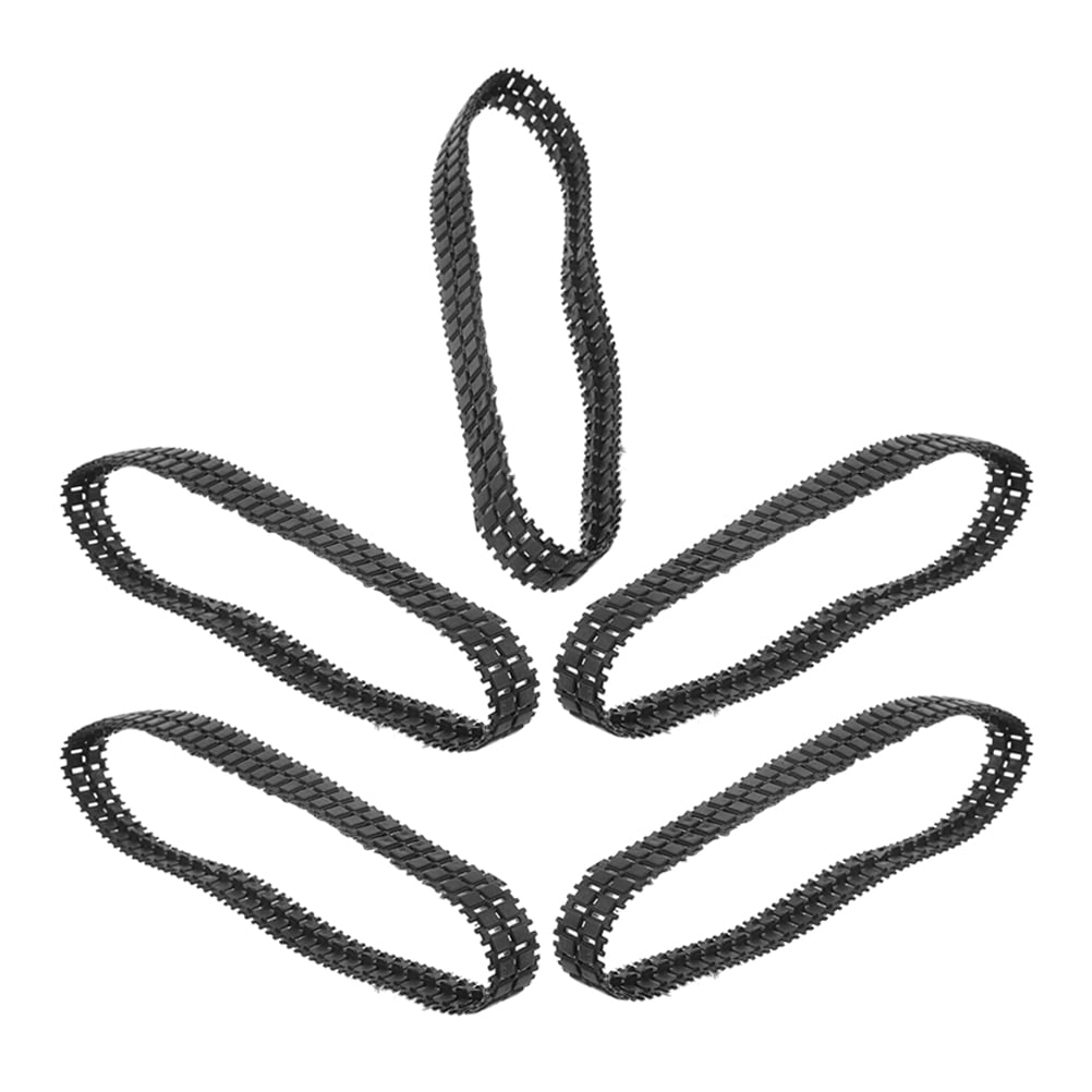 OUNONA Black Rubber Toy Tank Tracks for Decoration 5pcs DIY Replacement ...