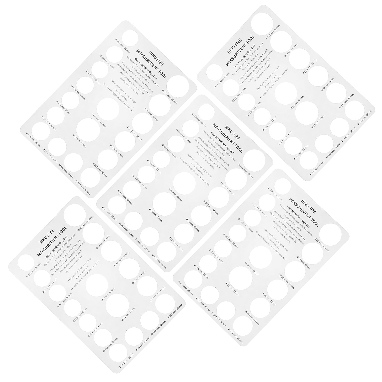 5Pcs Ring Sizers with Ring Size Measurement Tools and Measuring Boards ...
