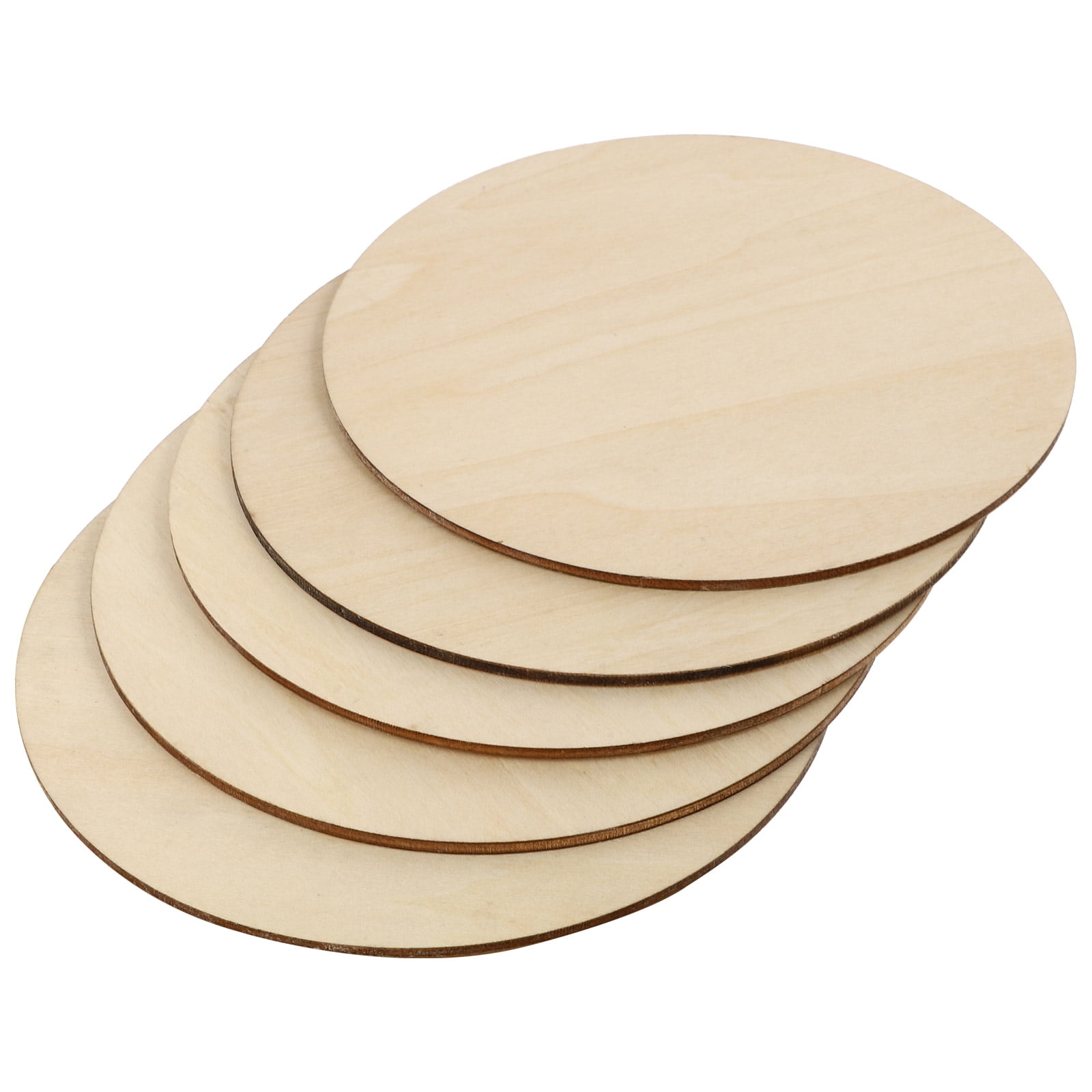 Hytrove Round Wood Board Khaki 5Pcs 8In Diameter for Artists - Walmart.com